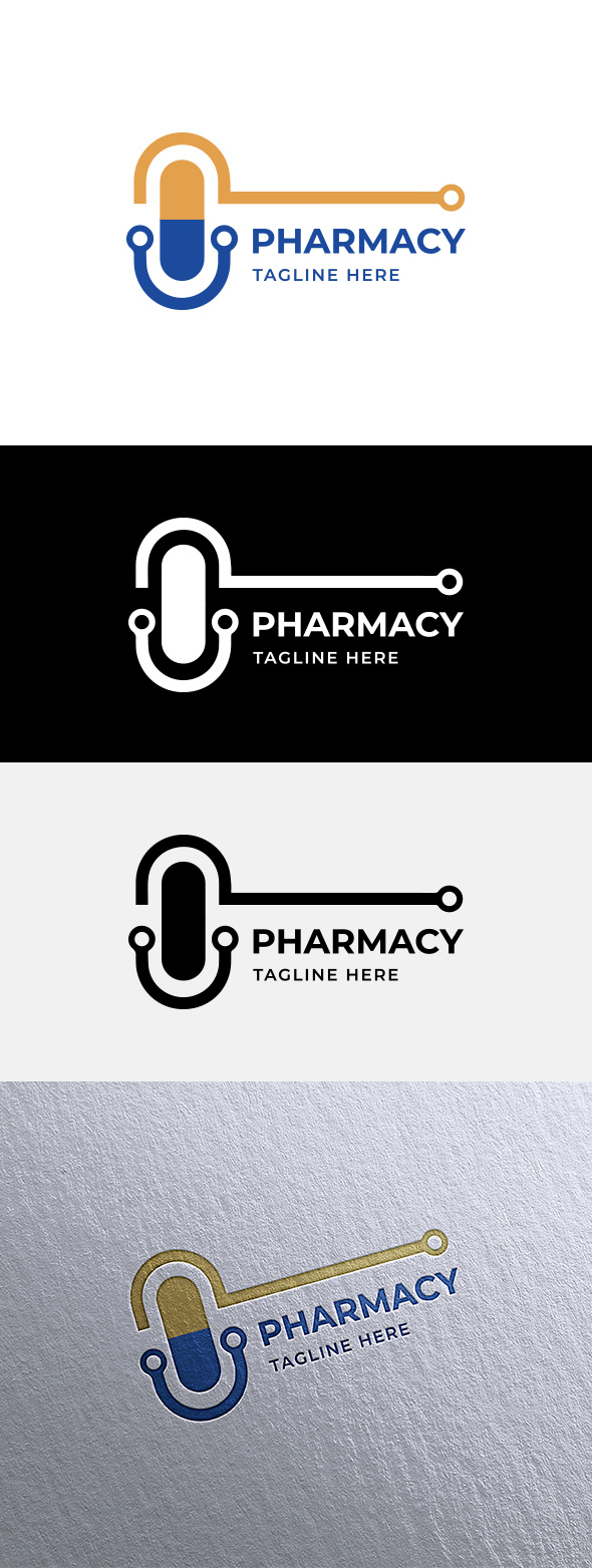 Pharmacy logo, key pharmacy, hub pharmacy by Iconic Artisan on Dribbble