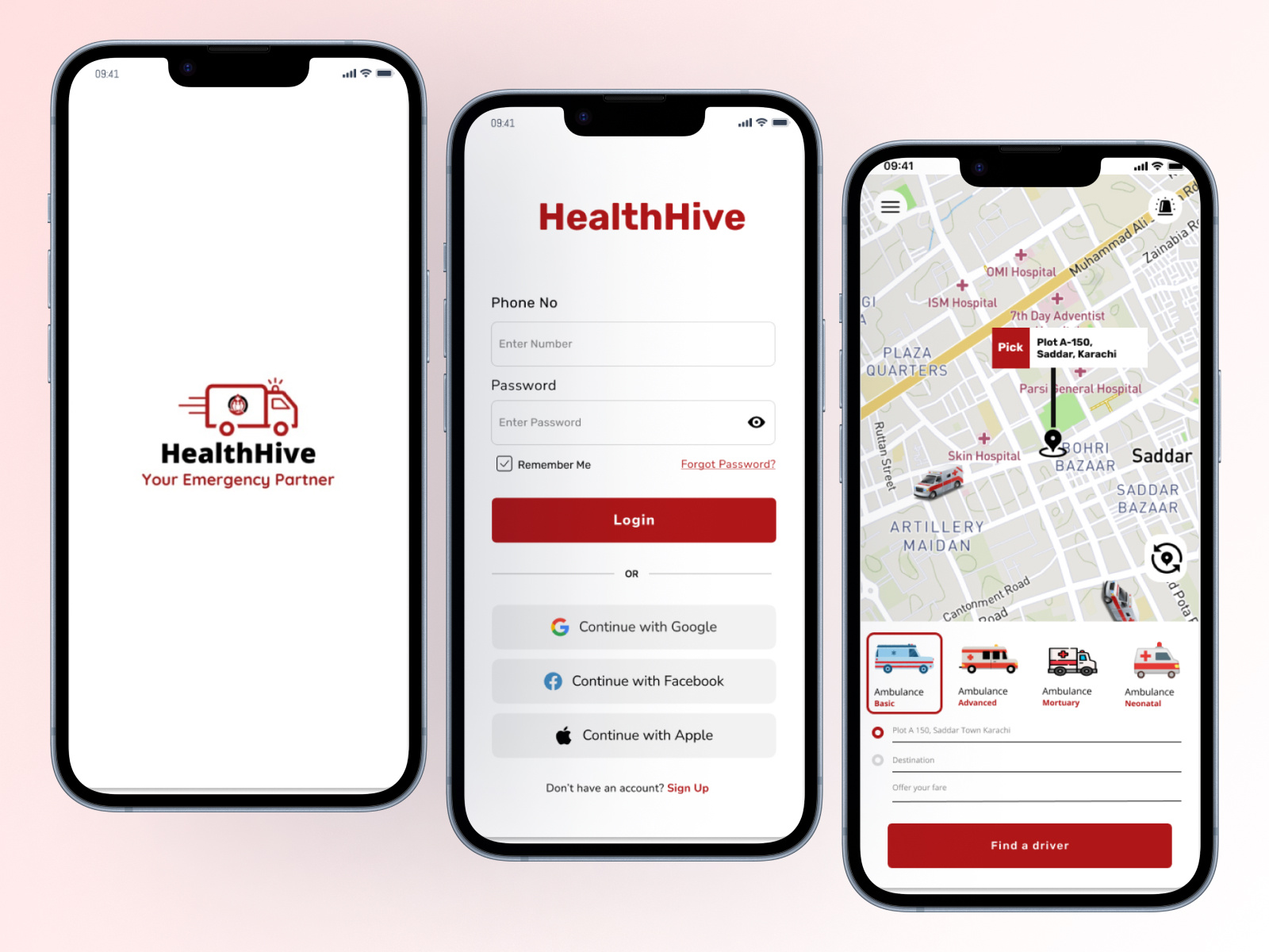 HealthHive-An Emergency Ambulance Service App by Safa Maqbool Basha on ...