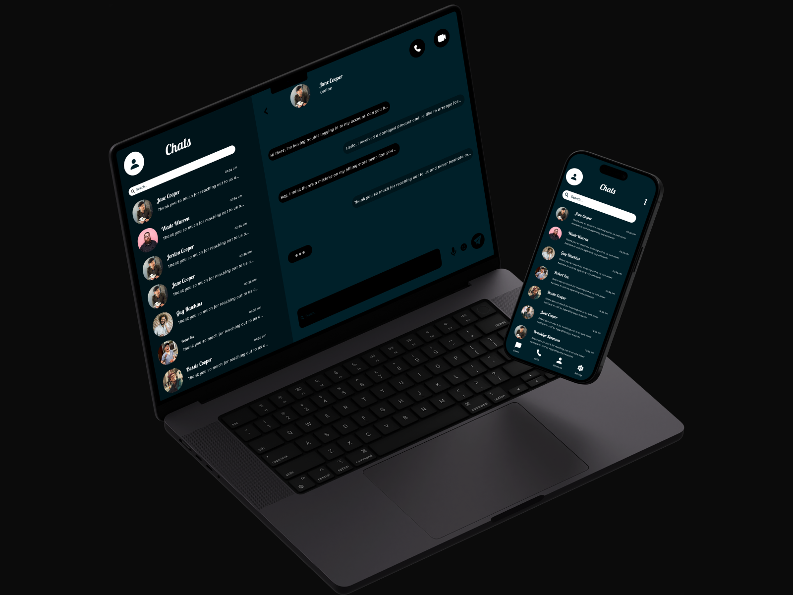 Modern Chat App Mobile UI Design by Humayun Aftab on Dribbble