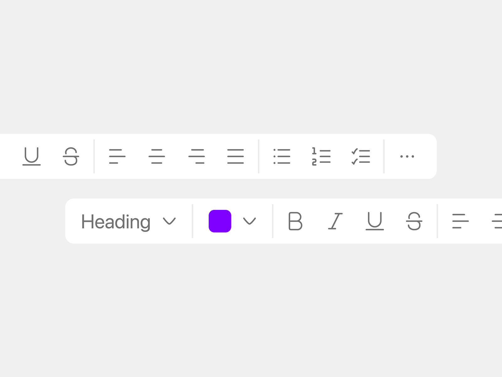 Text editor menu - Light Mode ☀️ by Sakthi Sanjana on Dribbble