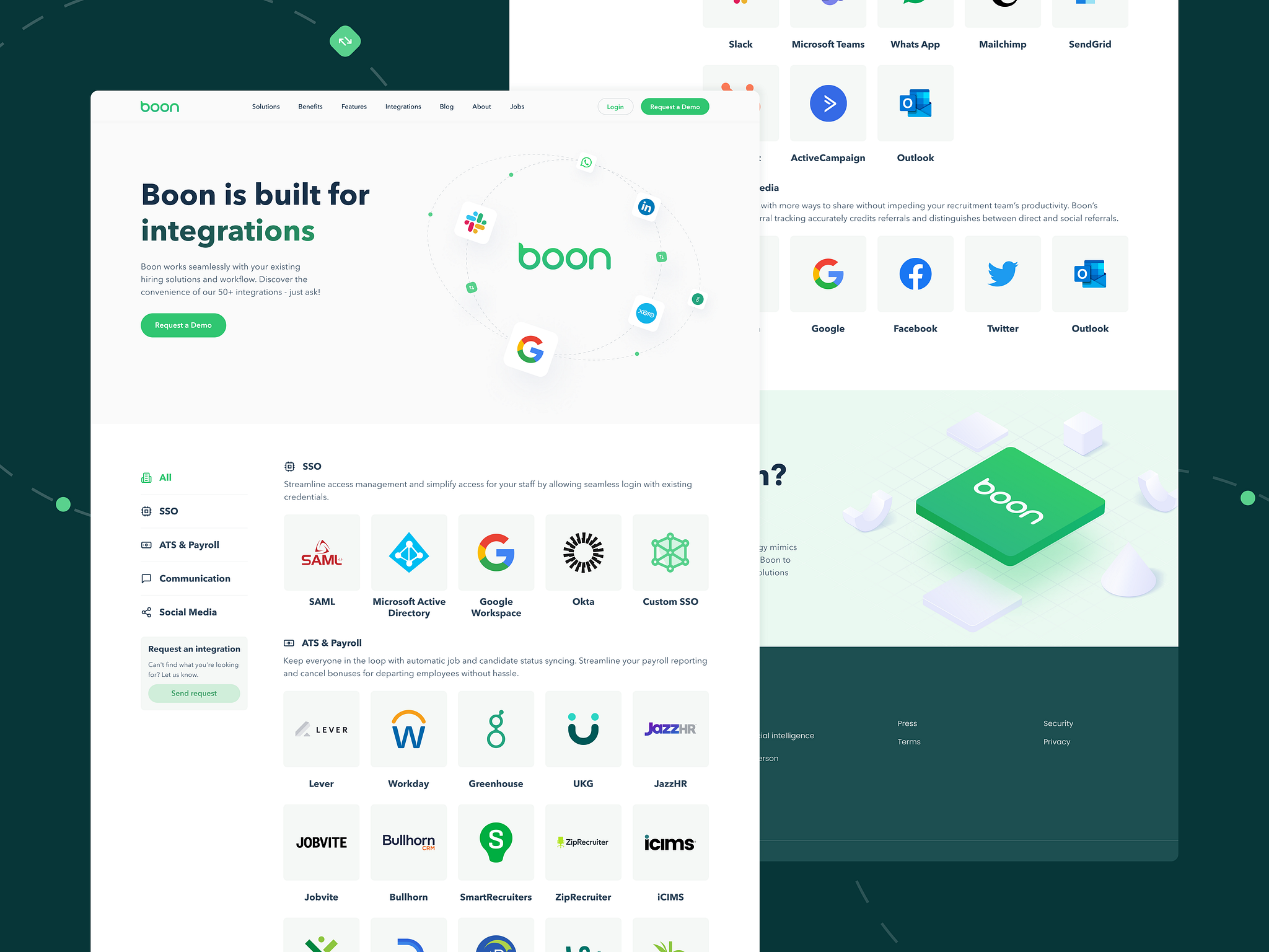 SaaS Integrations Page by JP Oliveira for Evo Design Studio on Dribbble