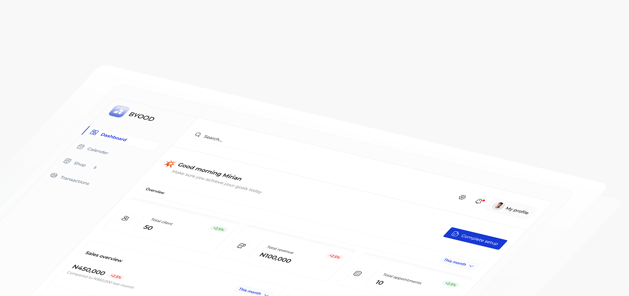 Dashboard UI - Light mode by Mirian Achonwa on Dribbble