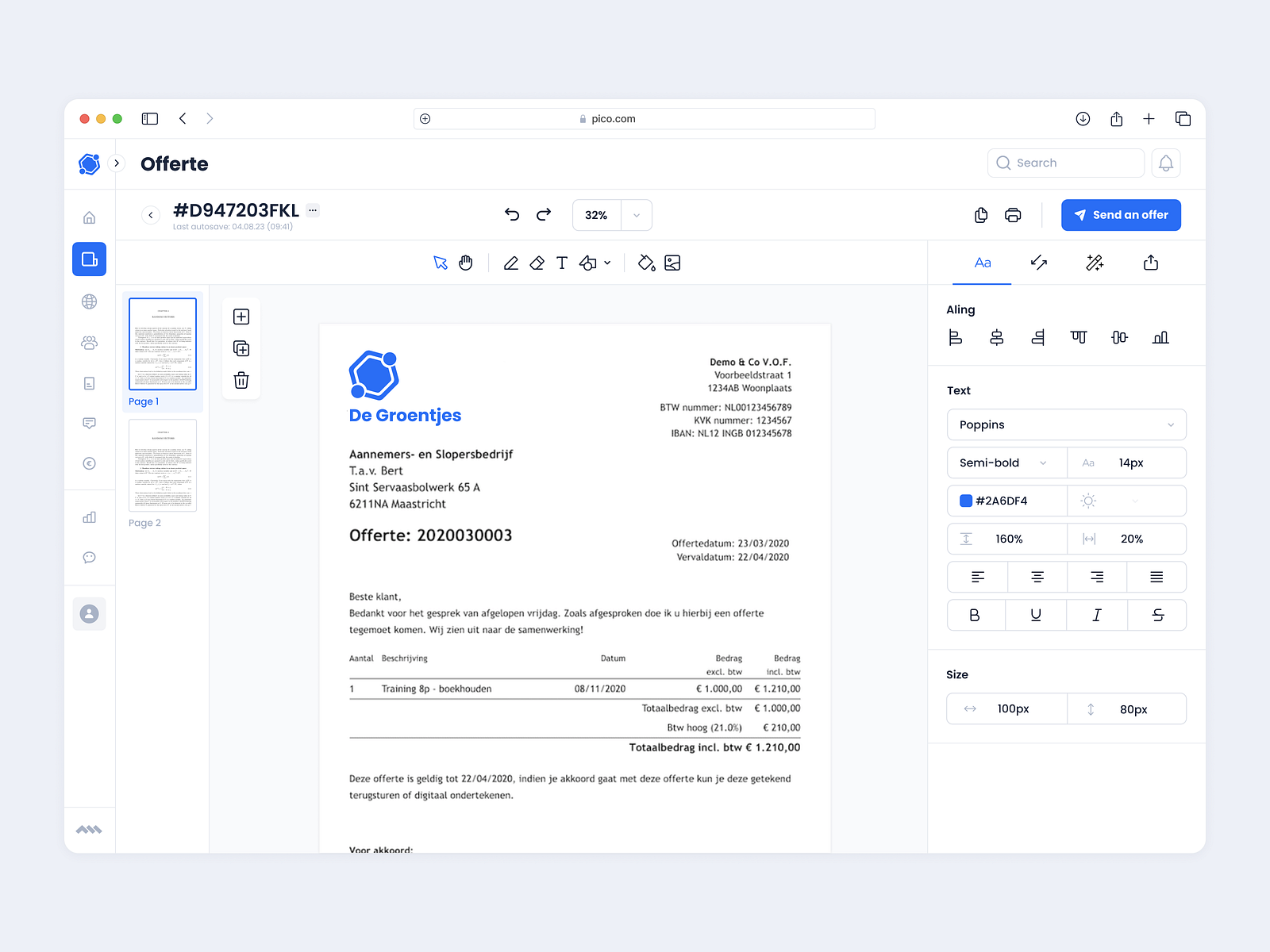 Document builder. Create your quote. by Equal on Dribbble