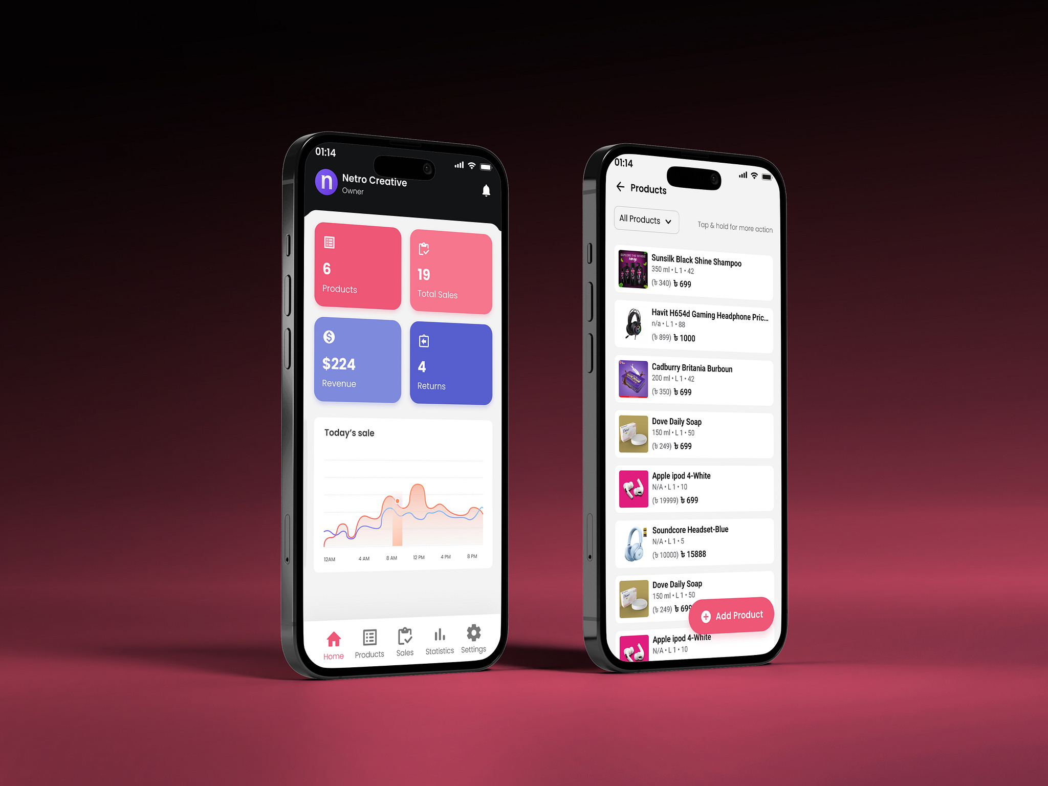 Store Management Mobile App by Asiq M. for Netro Systems on Dribbble