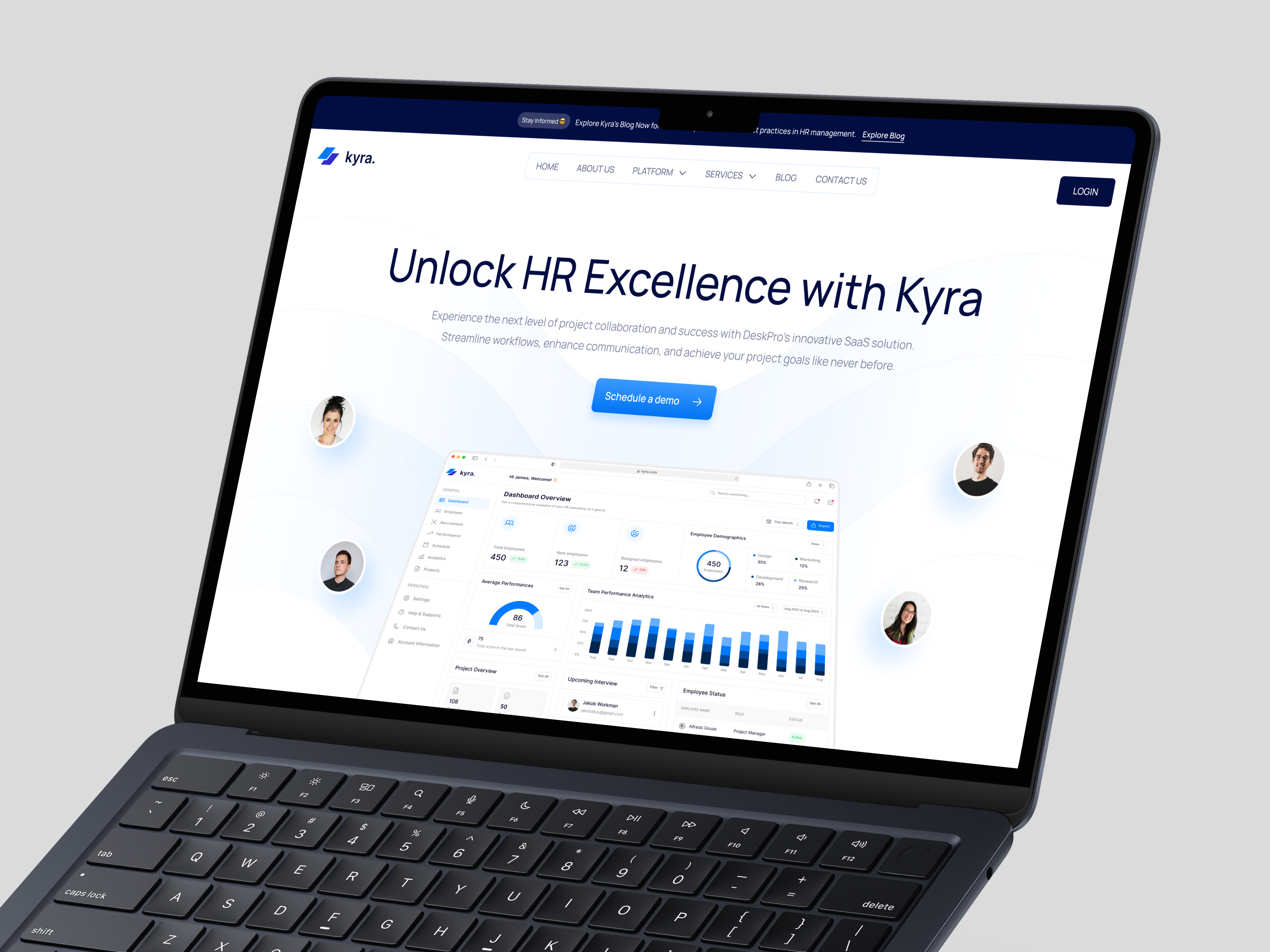Kyra. - HR Management Landing Pages by Regi Pangestu for Enver Studio on Dribbble