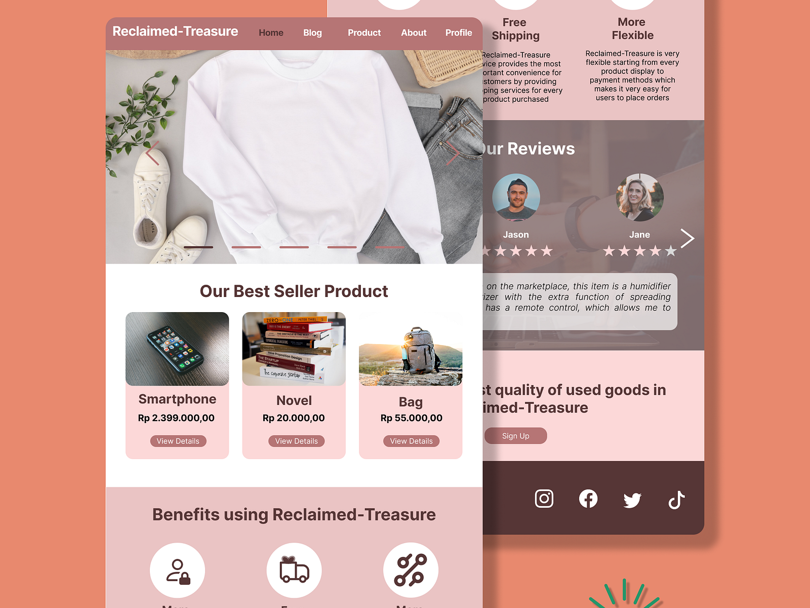 Reclaimed-Treasure UI/UX Design by Gladys Tanujaya on Dribbble