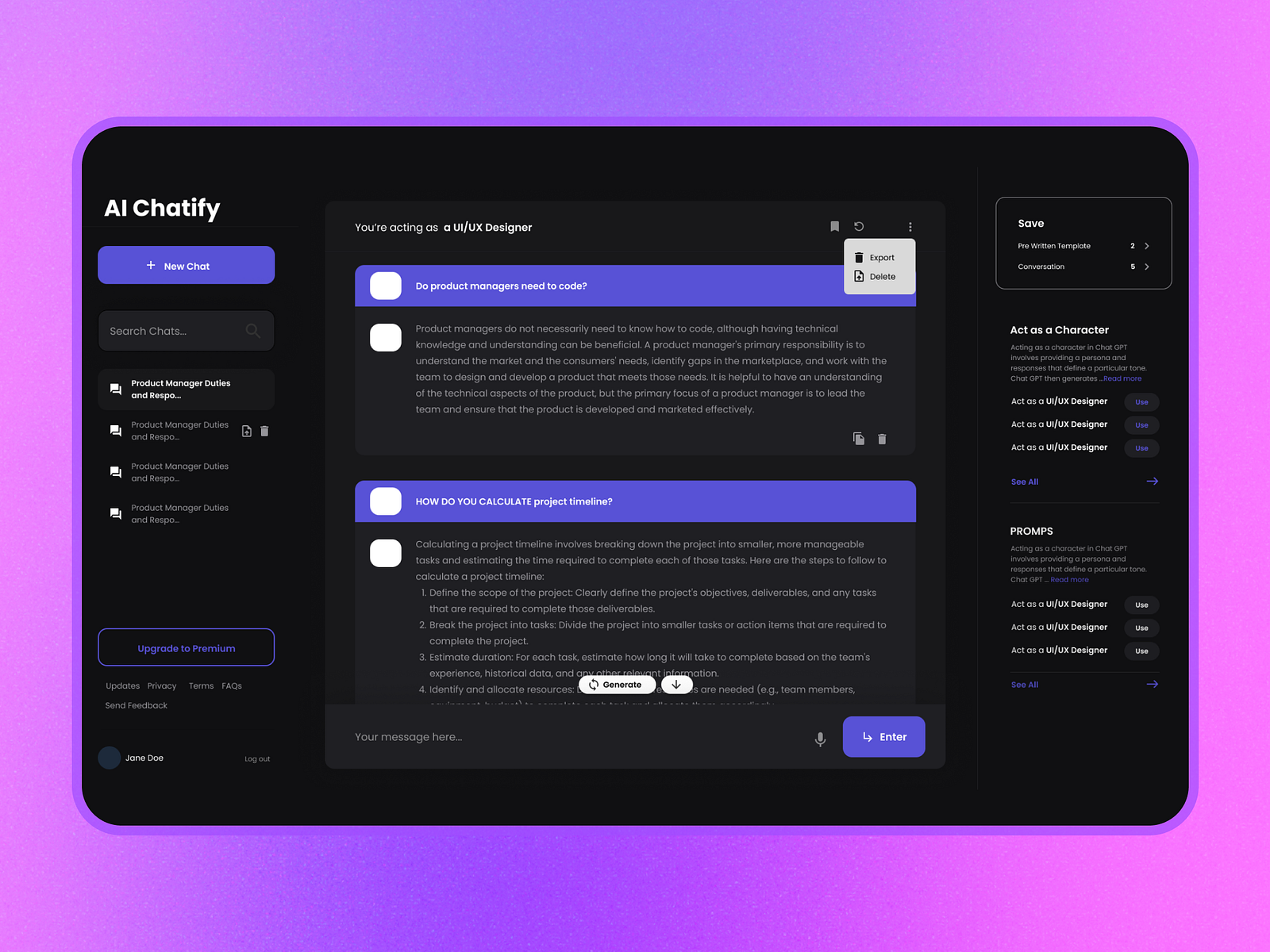 AI Chatify Website UI by Poe Ei Phyu on Dribbble AI Chatify Website UI by Poe Ei Phyu on Dribbble