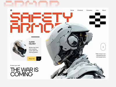 Safety Armor Web Design by Nexique on Dribbble