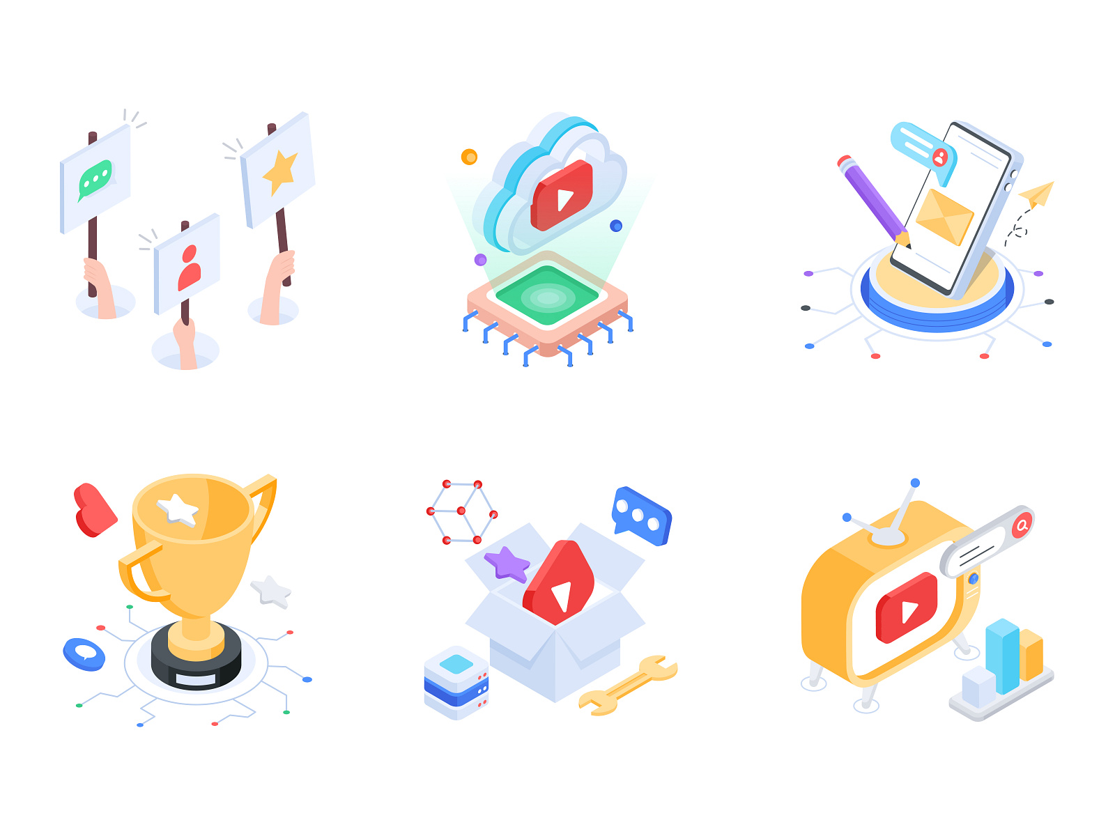 Animated Social Media Icons by Vectors Market on Dribbble