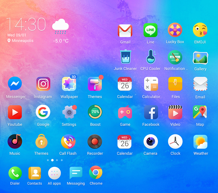Launcher UI by Tingting on Dribbble