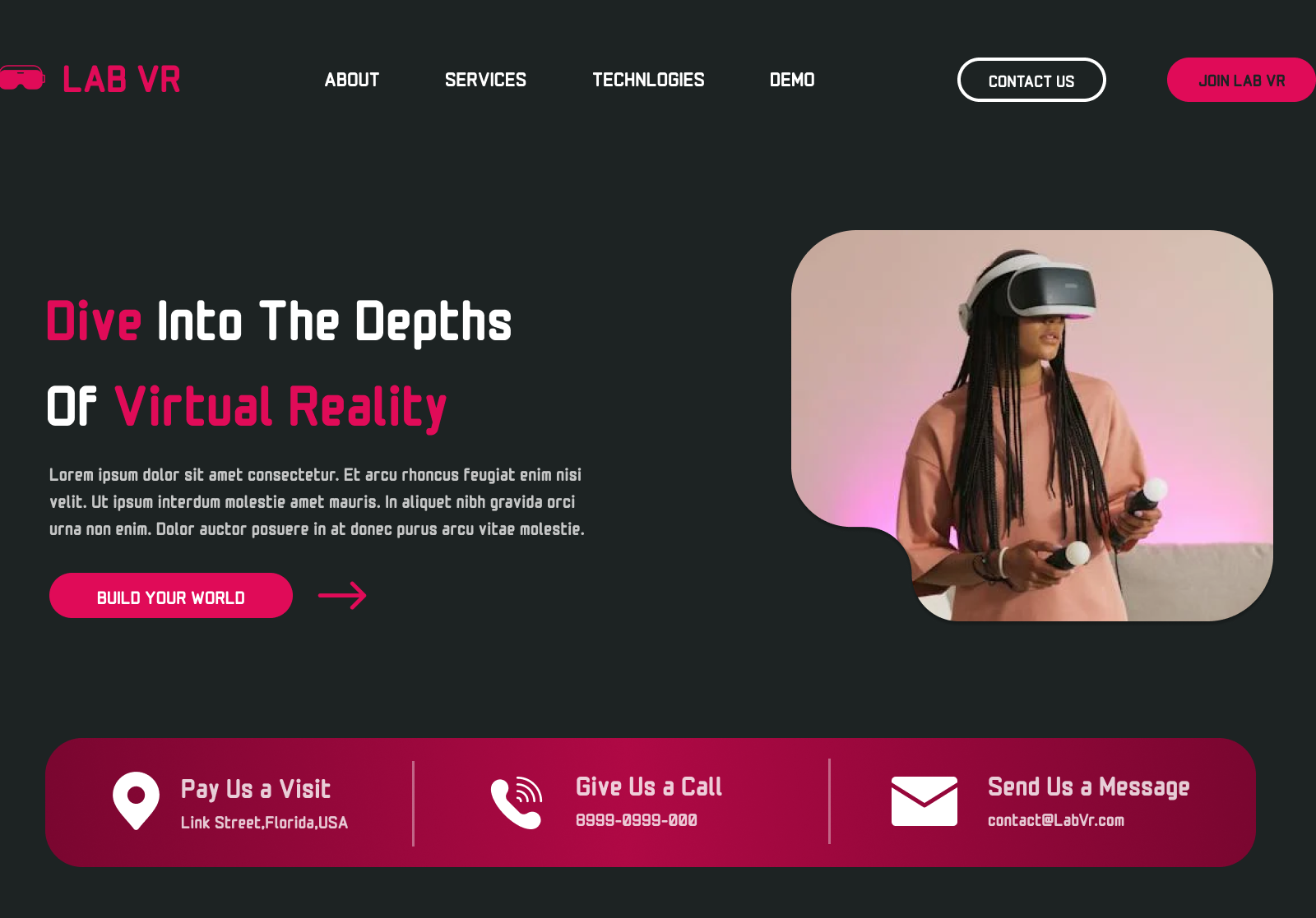 VR Landing Page by Sudharsan G on Dribbble