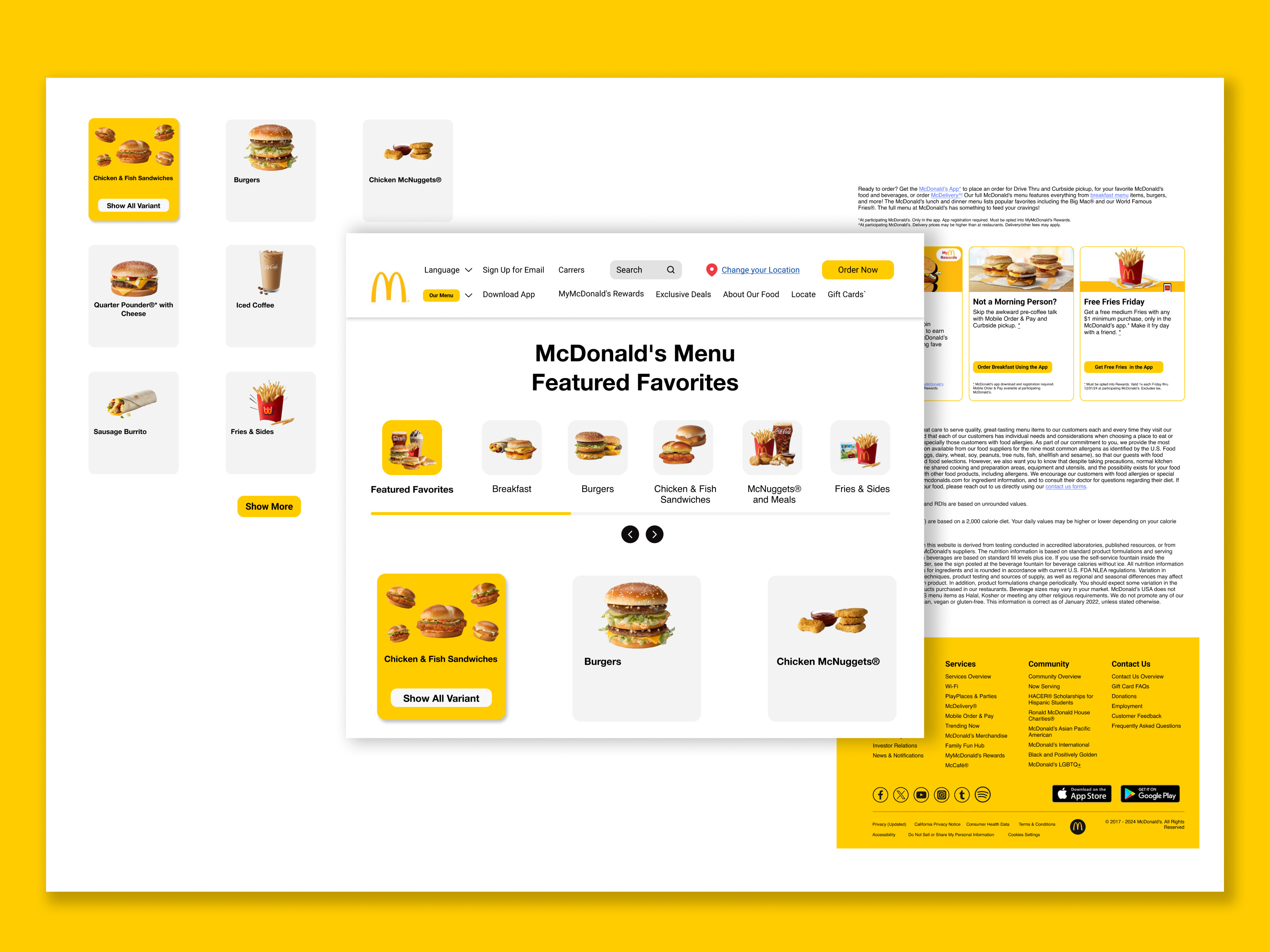 Redesign McDonald's Favorite Menu Page by Novelino Jonathan on Dribbble