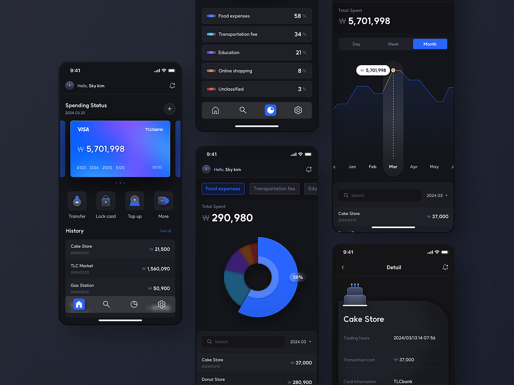 Bank Mobile App Concept by Twolinecloud on Dribbble