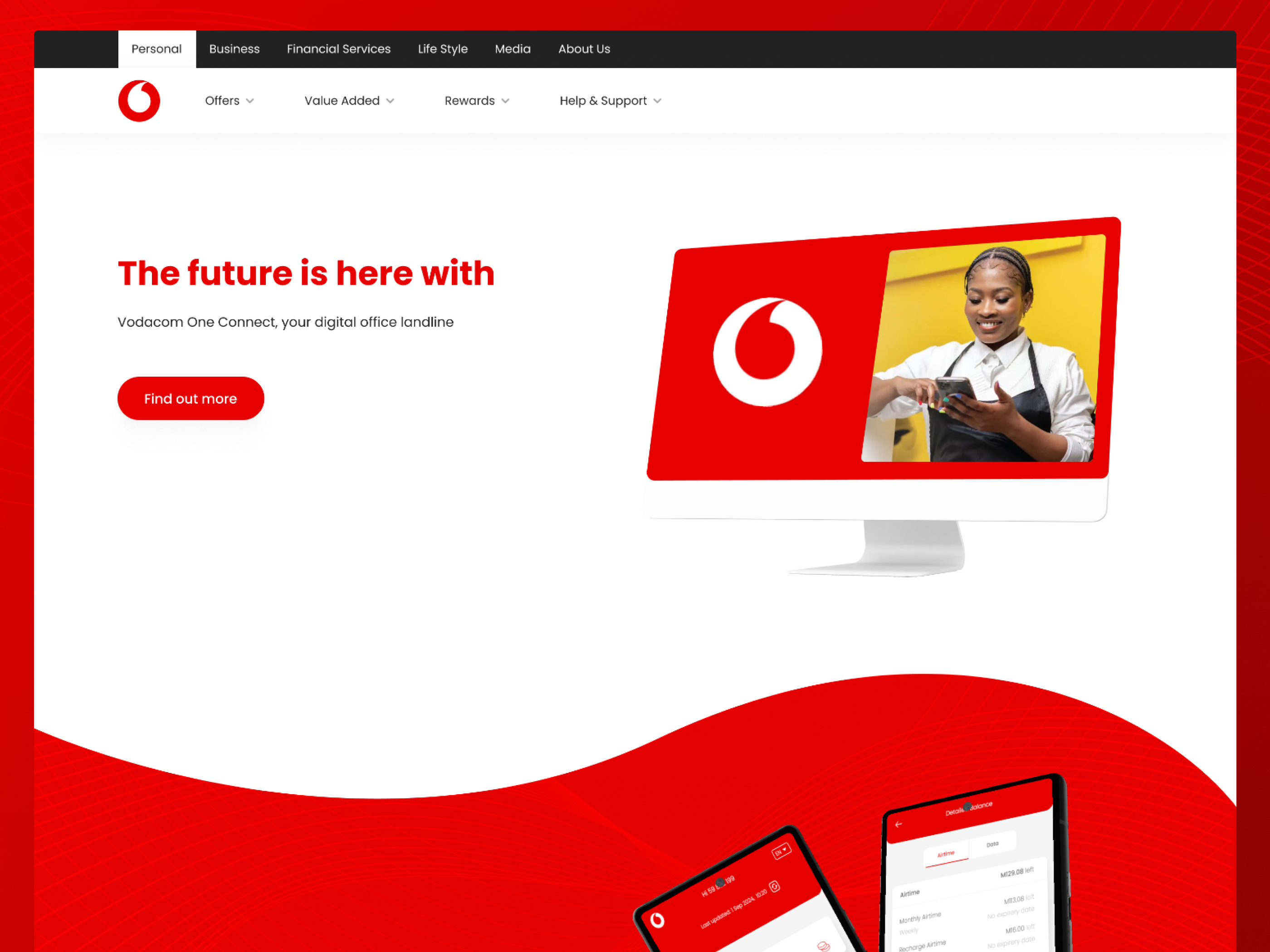 Vodacom Lesotho Website Redesign Concept by Katleho Nkoe on Dribbble