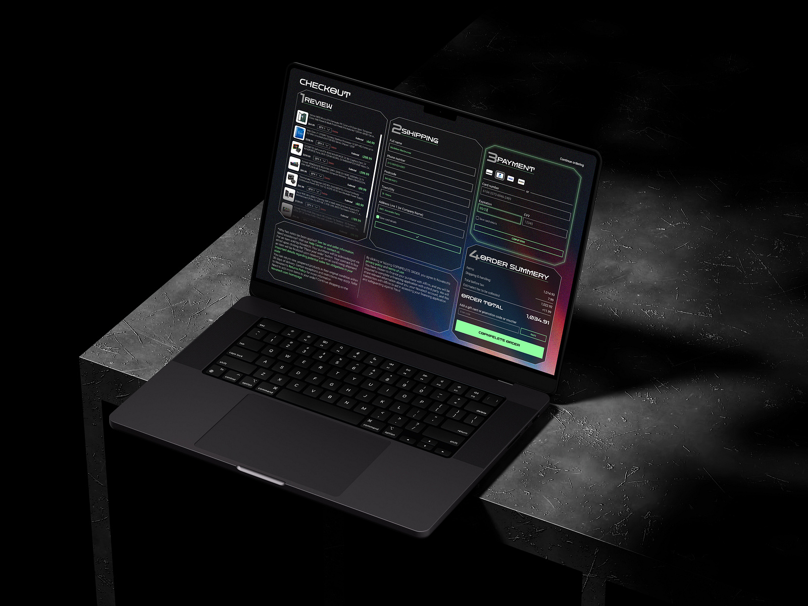 Novatech Pc Shop Chekout Page By Mohsen Baladi On Dribbble