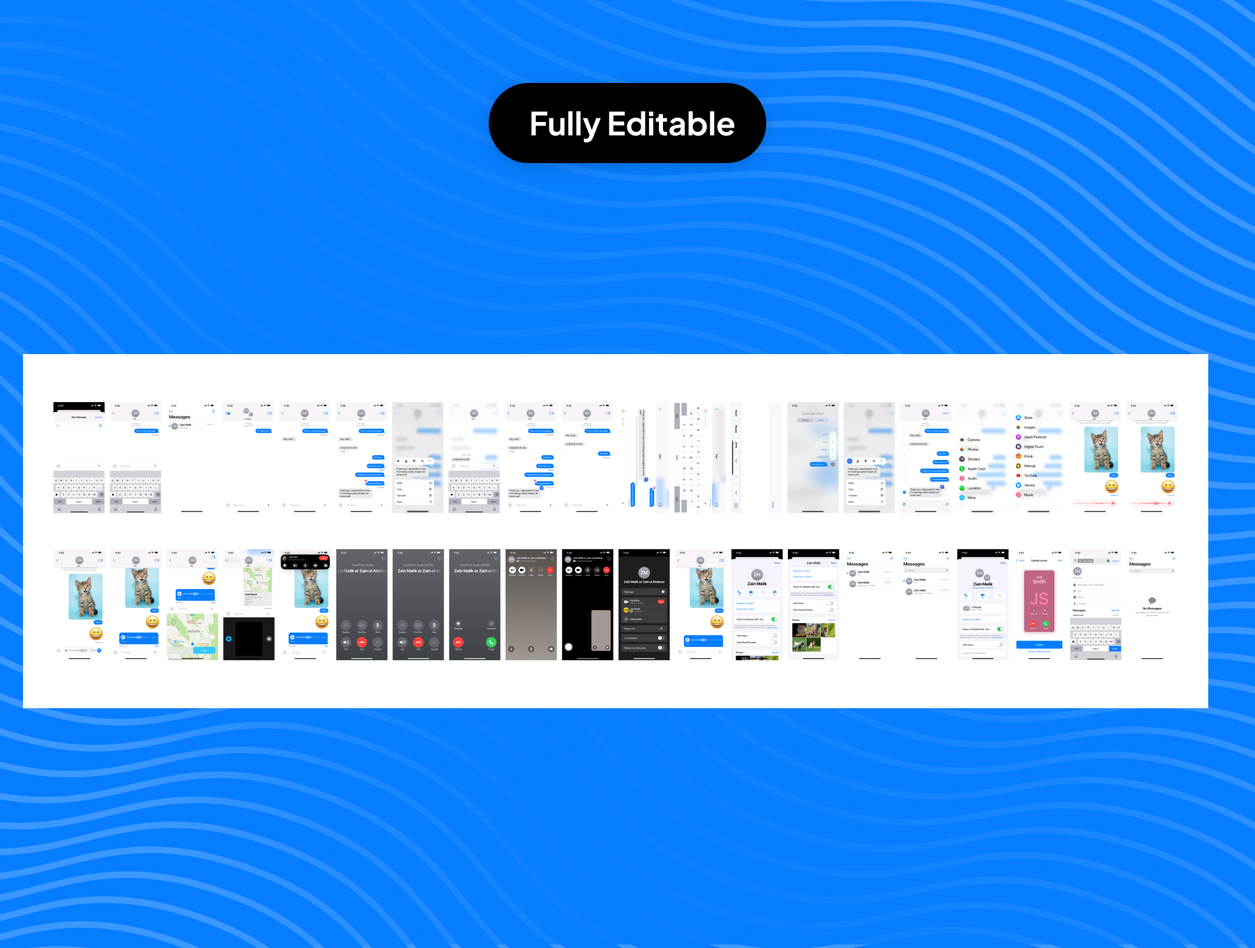 iMessage IOS UI Kit - Free by UI Ants on Dribbble