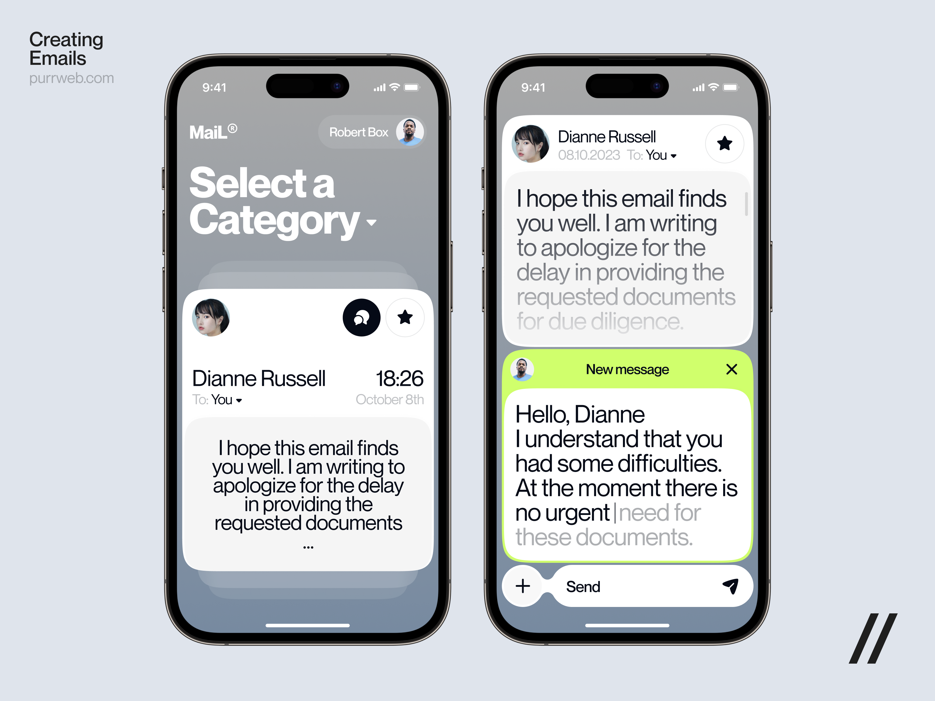 AI Email Writer Mobile iOS App by Daria Kravets for Purrweb UI/UX ...