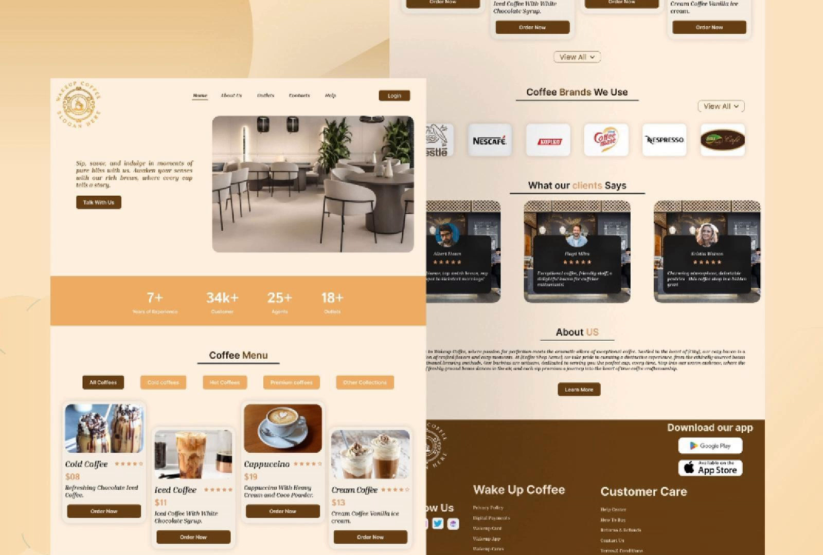 Coffee Shop Website Design by Niloy Ghosh Avro on Dribbble