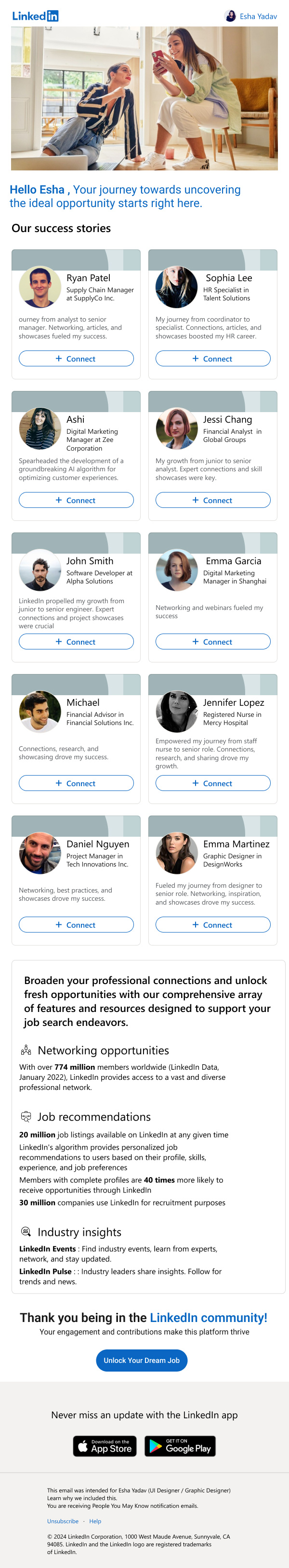 LinkedIn Theme Emailer by Esha Yadav on Dribbble
