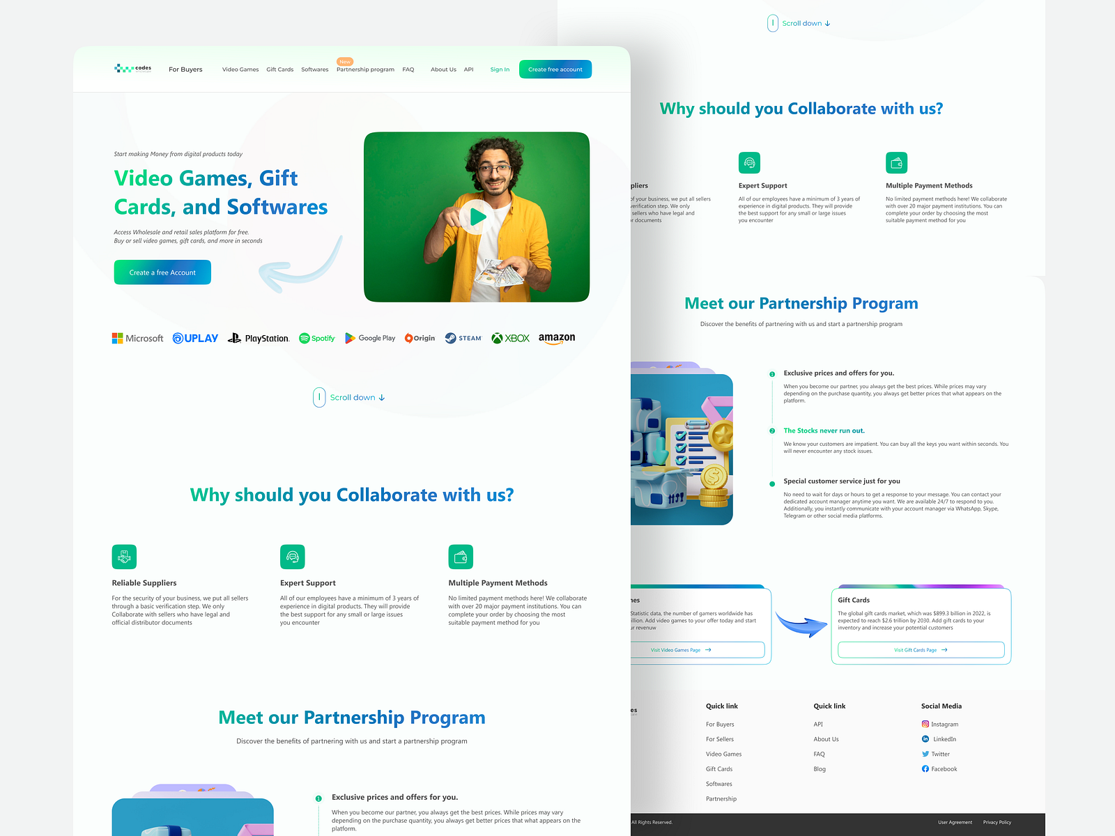 Responsive Codes Wholesale Website UIUX Design by ilias miah on Dribbble