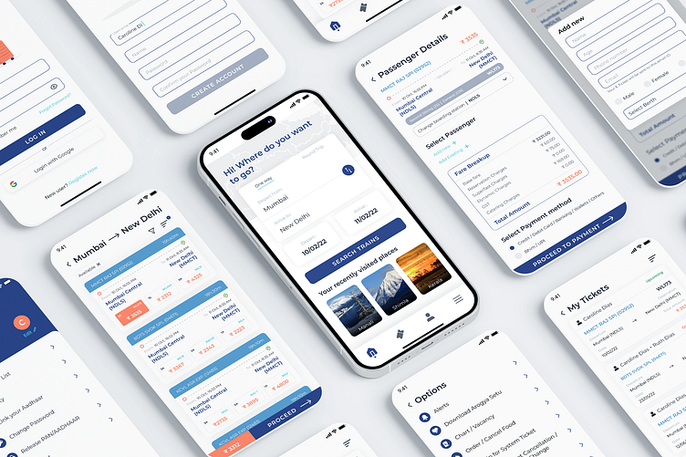 IRCTC App Revamp by Kajal on Dribbble
