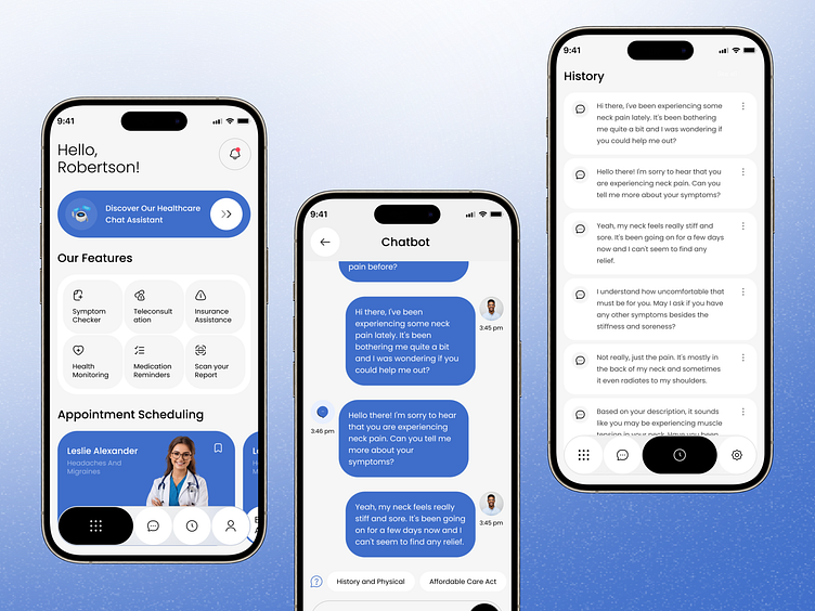 CareBot - AI Healthcare Chatbot UI by MQoS UI/UX for MultiQoS on Dribbble CareBot - AI Healthcare Chatbot UI by MQoS UI/UX for MultiQoS on Dribbble