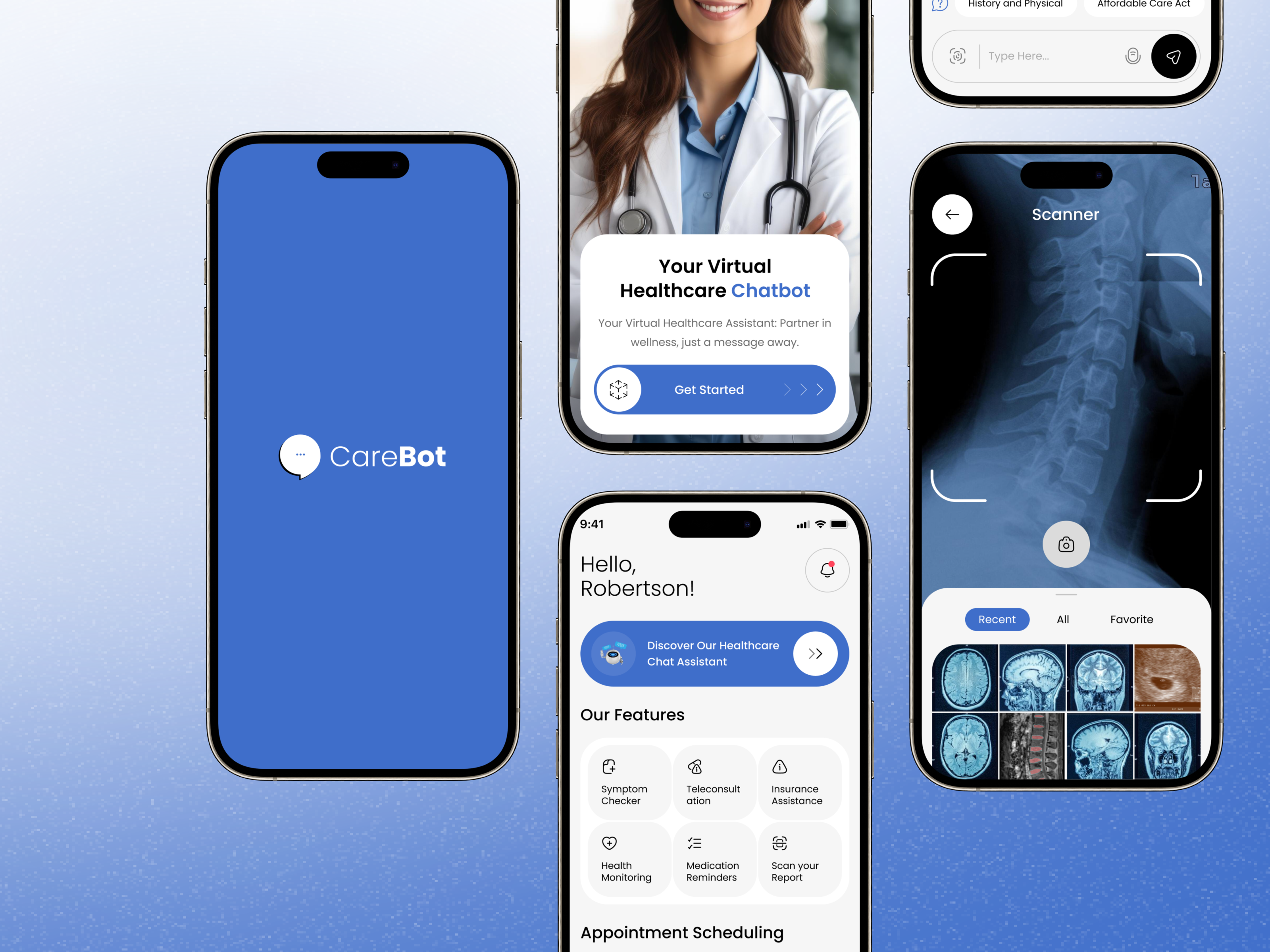 CareBot - AI Healthcare Chatbot UI by MQoS UI/UX for MultiQoS on Dribbble