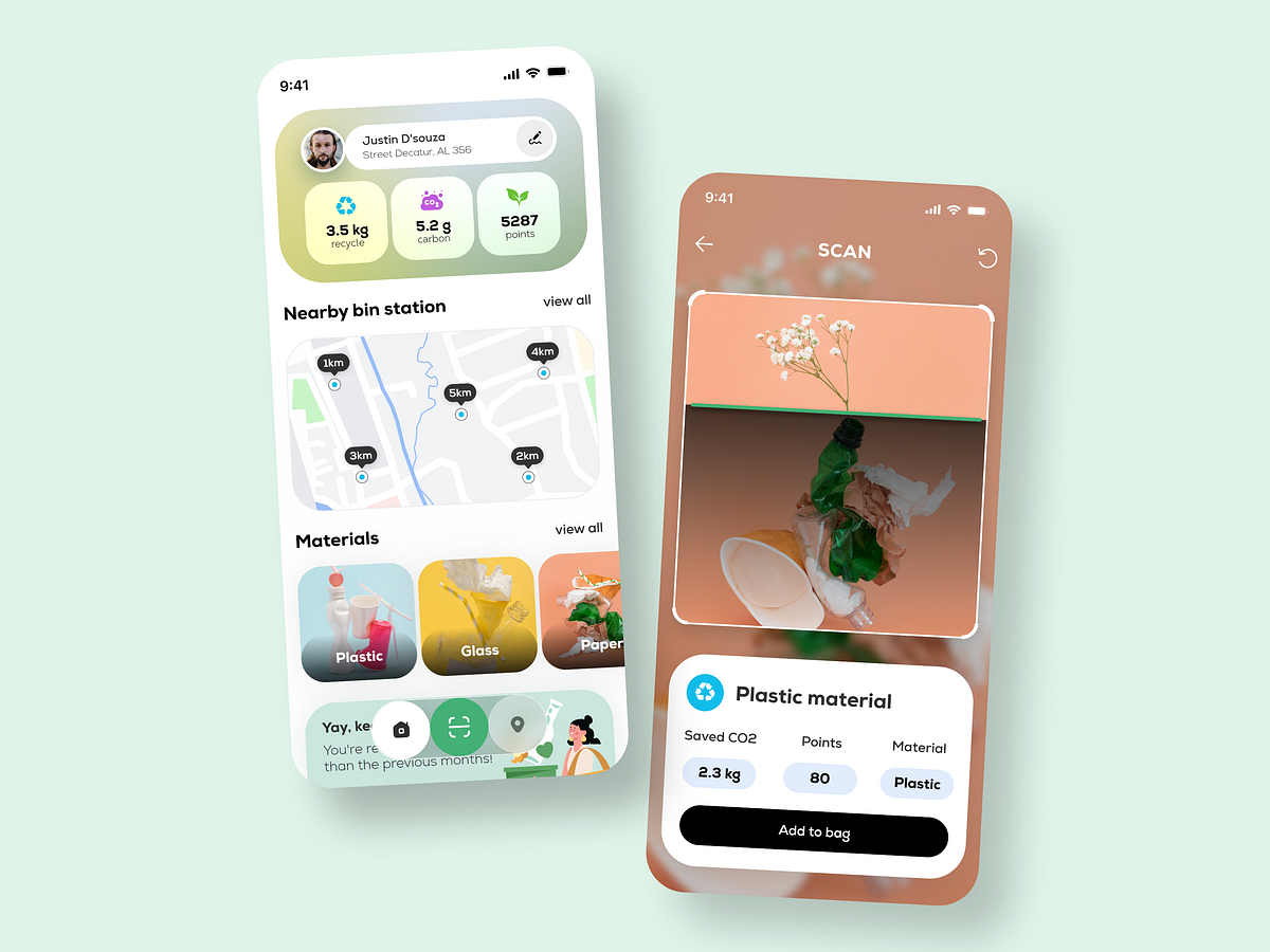 Waste Management App designs, themes, templates and downloadable ...