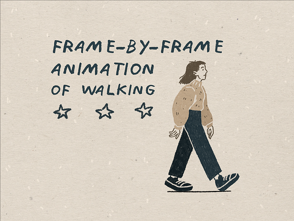 frame-by-frame walk cycle 2D animation by camila masloboeva on Dribbble