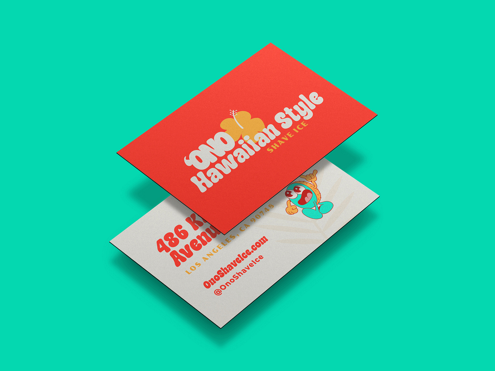Ono Hawaiian Style Shave Ice Business Card Design by Steph Denig on ...