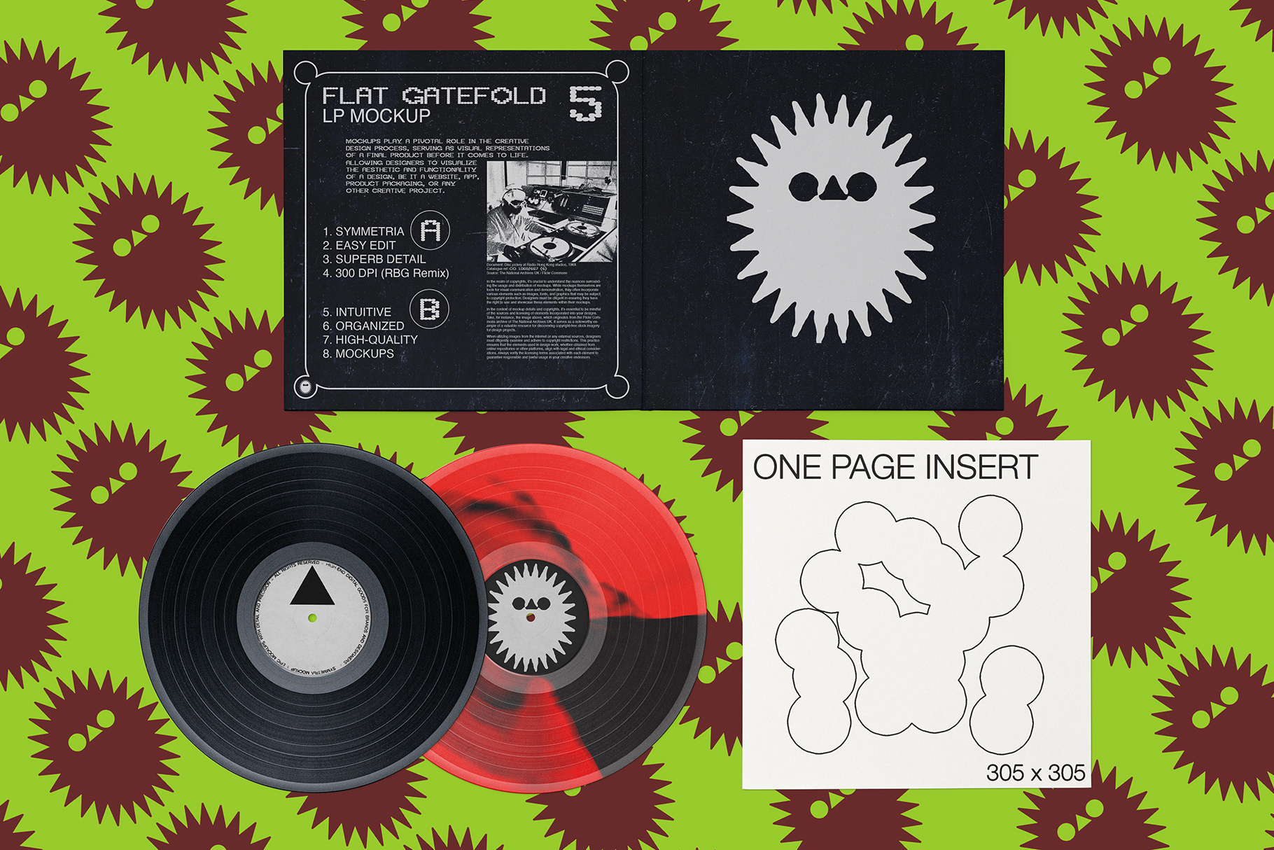 Flat Gatefold Vinyl Record Mockup Pack by Glue Lab on Dribbble