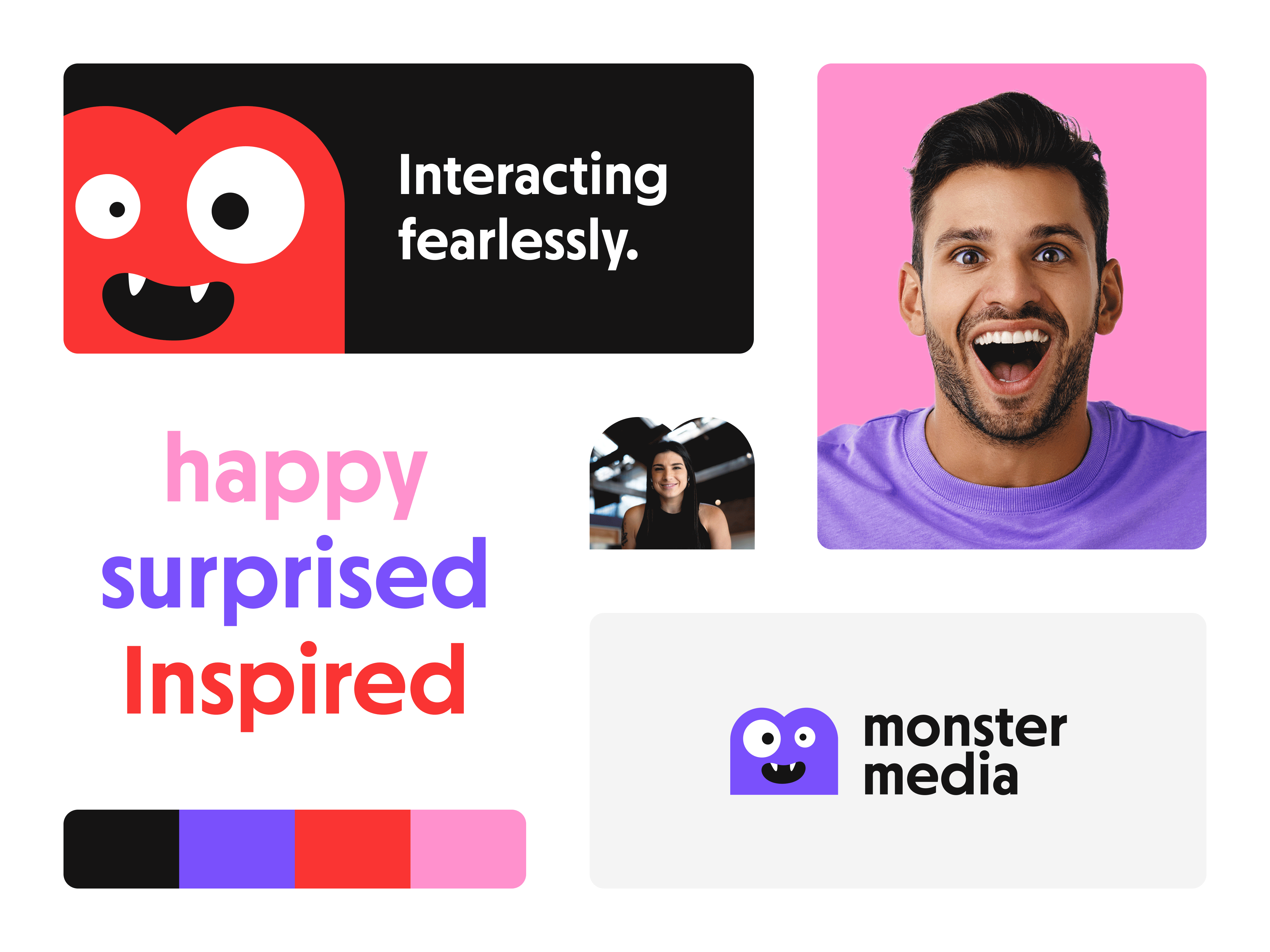 Monster Media Branding by Dhaval Modi on Dribbble