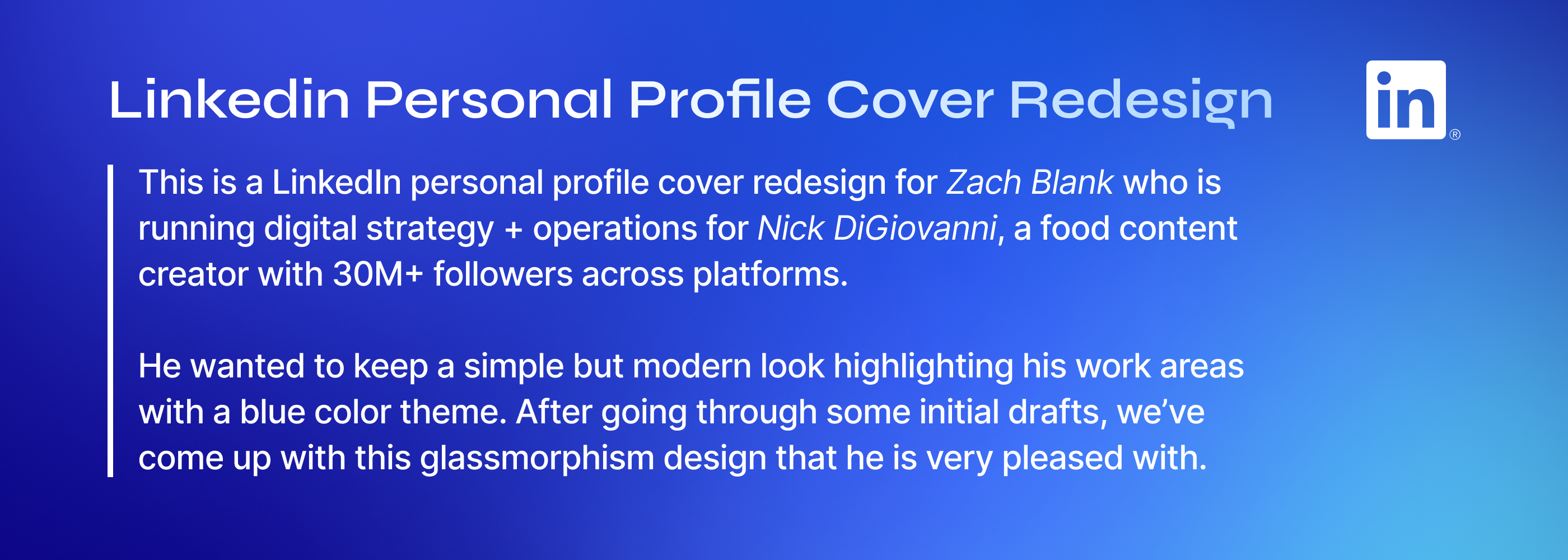 Linkedin Personal Profile Cover Design by Badruddin Tasnim on Dribbble