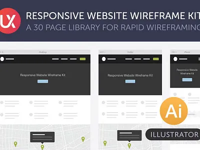 Responsive Website Wireframe Kit designs, themes, templates and ...