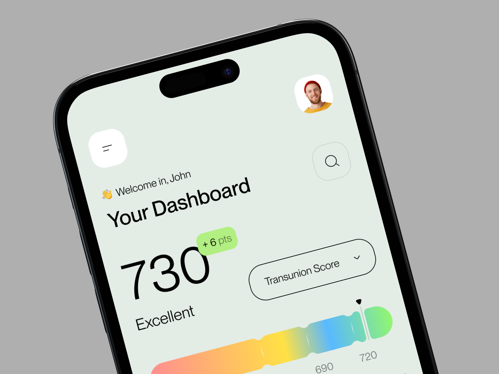 Credit Pros App - Credit Score Dashboard by Mari S. for RonDesignLab ⭐️ ...