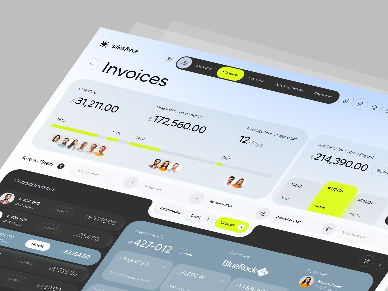 Salesforce CRM - Invoice Management Dashboard by Jack R. for ...