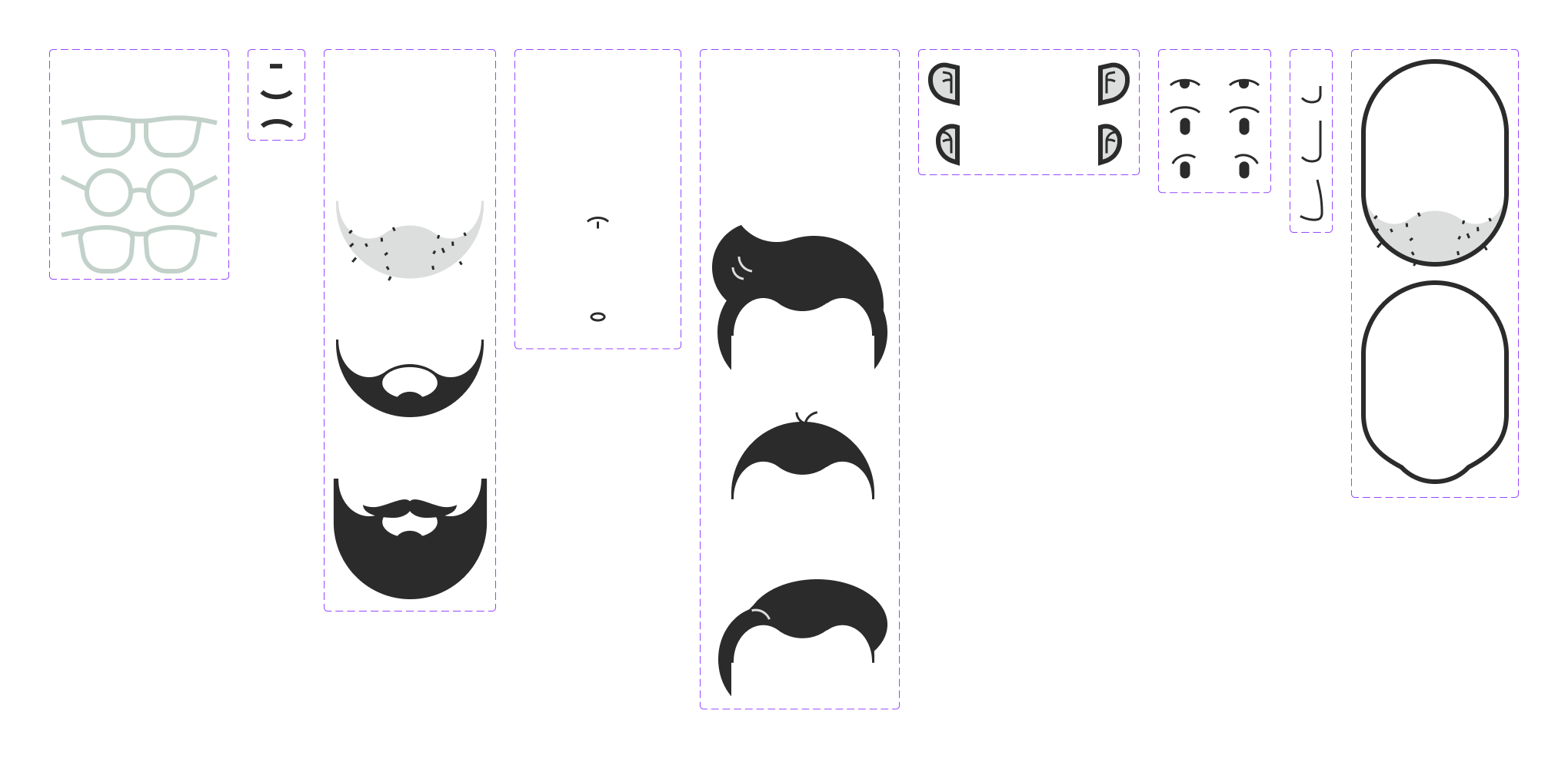 Editable avatars by Pawel Olek on Dribbble