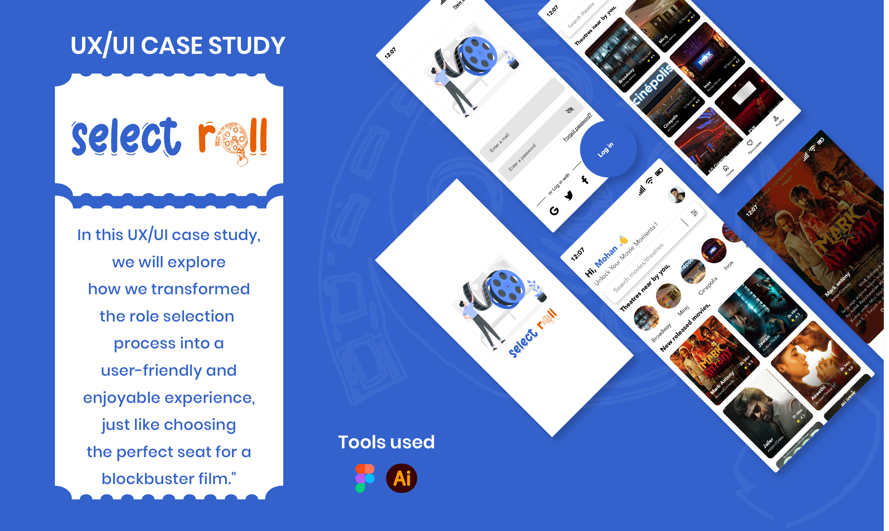Selectroll Movie Ticket App designs, themes, templates and downloadable ...