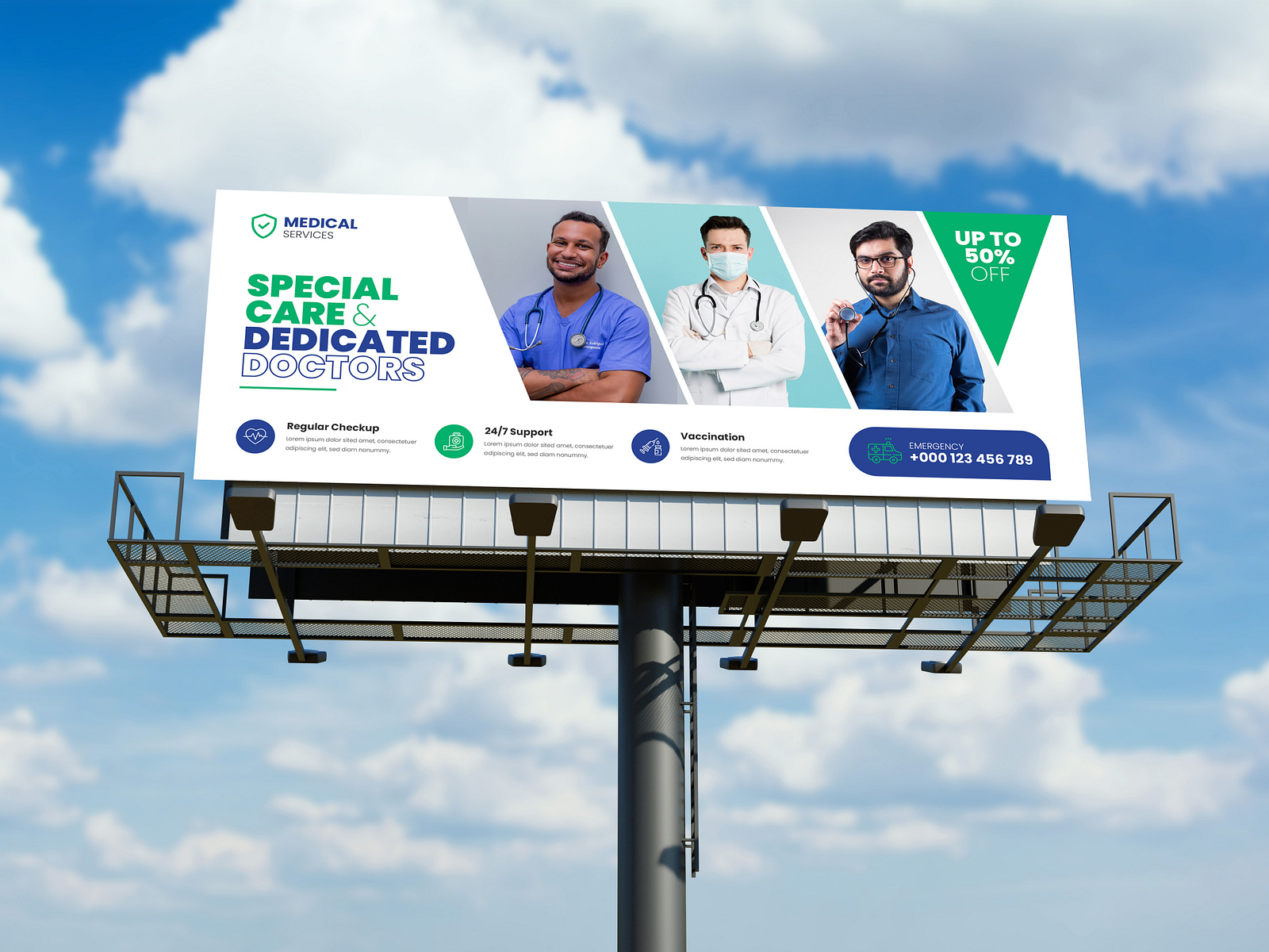 Medical Billboard design for hospital doctor healthcare service by GM ...