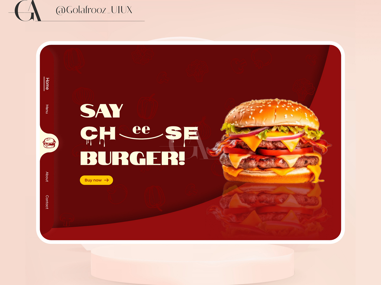 BurgerLand UI Design concept (Navigation bar and Banner) by Golafrooz ...