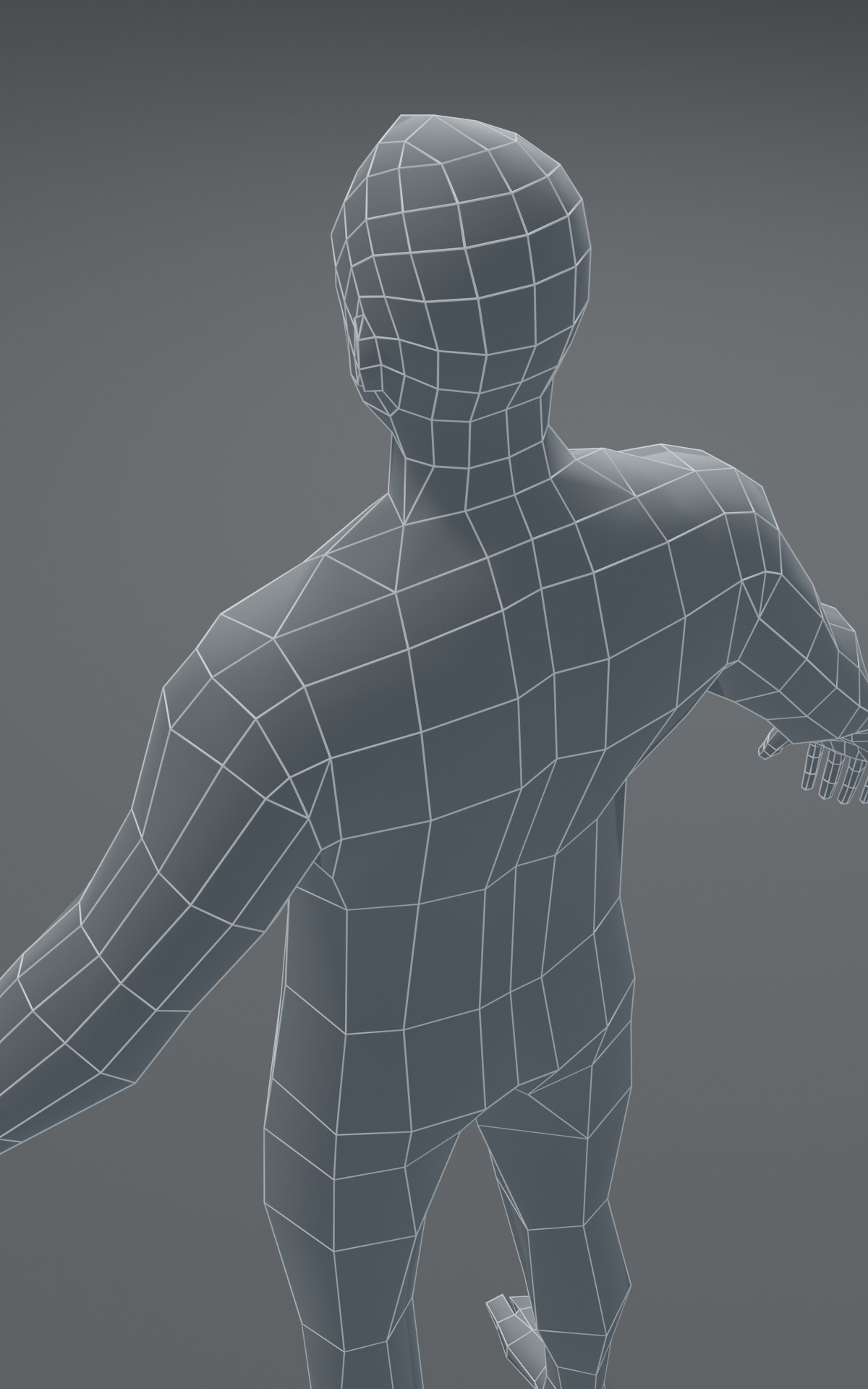 Male Body Base Mesh 3D Model 1k Polygons by 3D-Disco on Dribbble