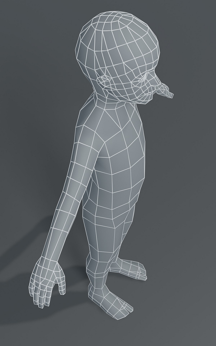 Boy Body Base Mesh 3D Model 1k Polygons by 3D-Disco on Dribbble