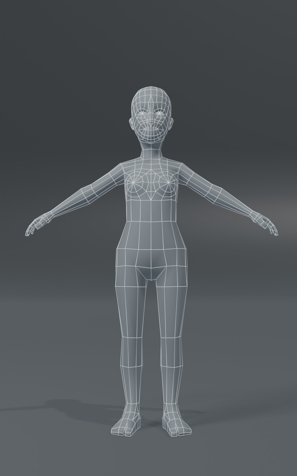 Girl Body Base Mesh 3D Model 1k Polygons by 3D-Disco on Dribbble