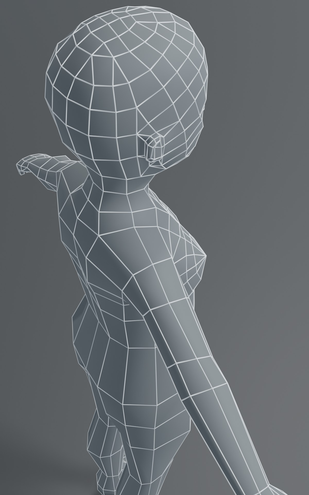 Girl Body Base Mesh 3D Model 1k Polygons by 3D-Disco on Dribbble