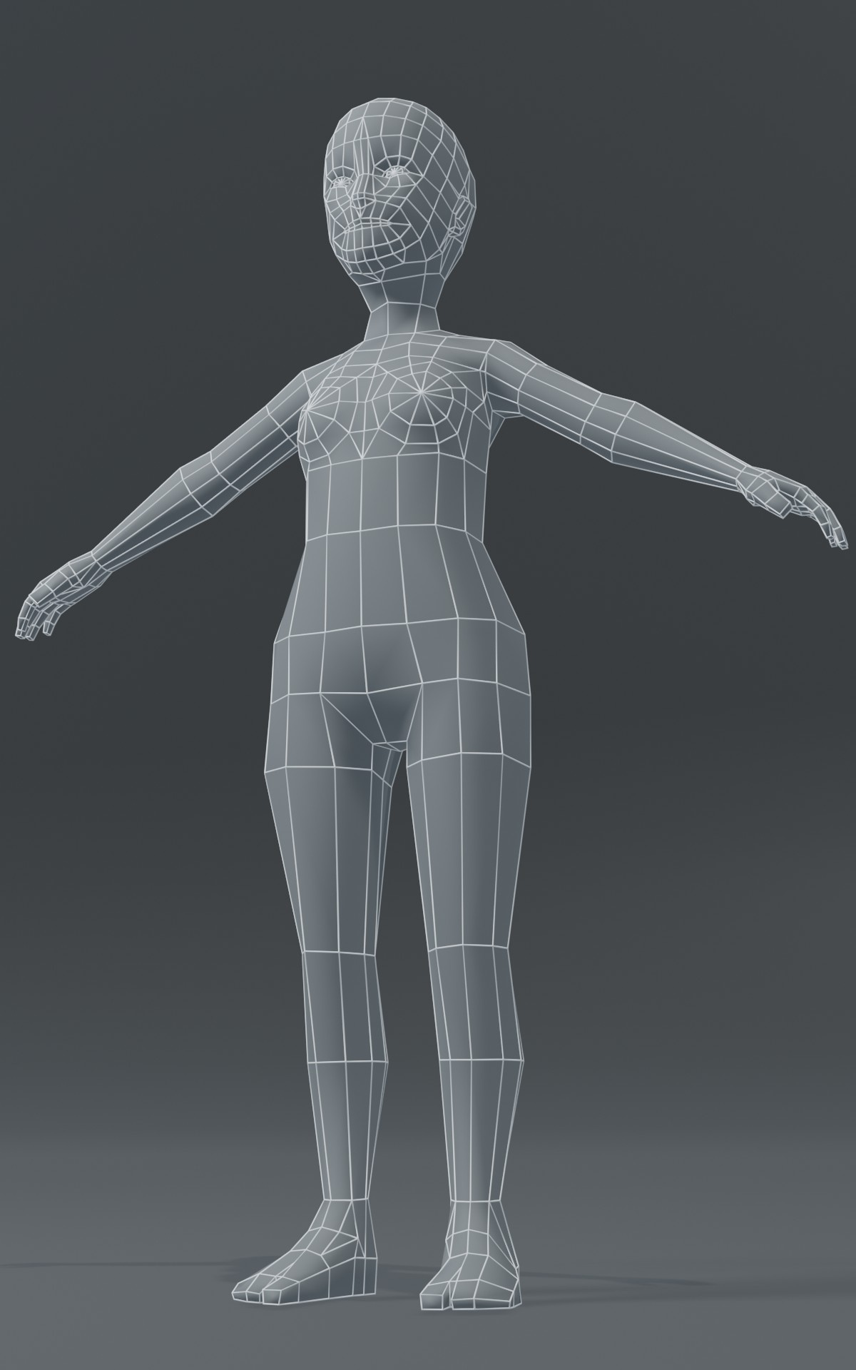 Girl Body Base Mesh 3D Model 1k Polygons by 3D-Disco on Dribbble