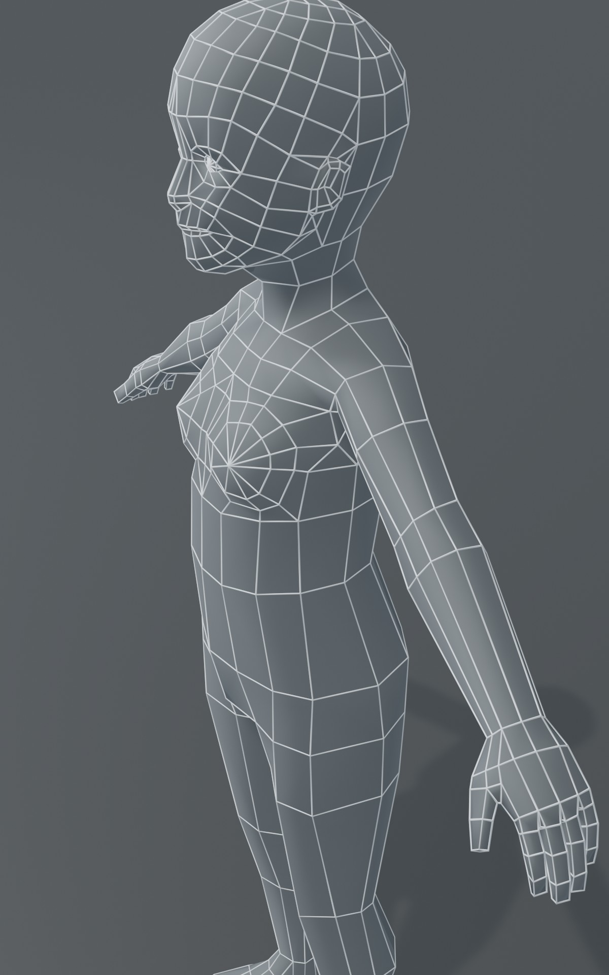 Girl Body Base Mesh 3D Model 1k Polygons by 3D-Disco on Dribbble