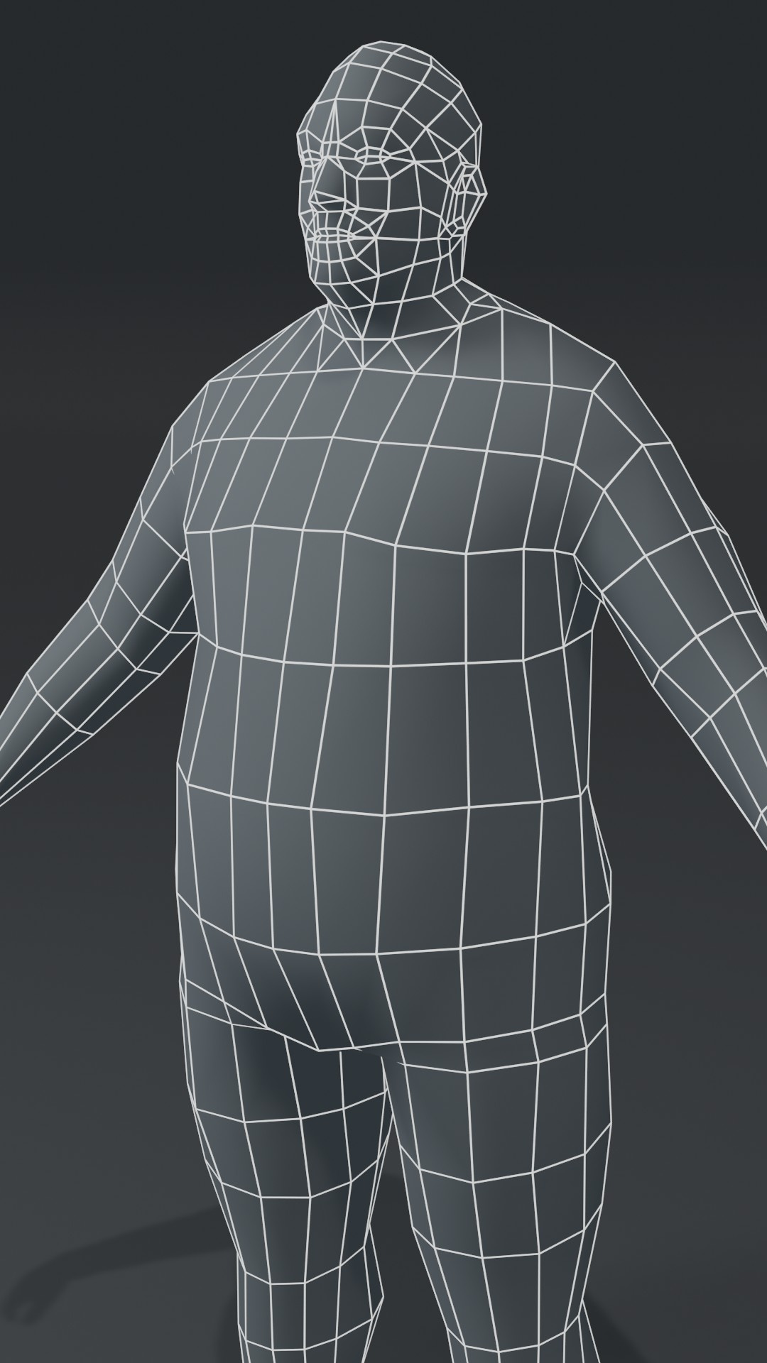 Male Body Fat Base Mesh 3D Model 1k Polygons by 3D-Disco on Dribbble