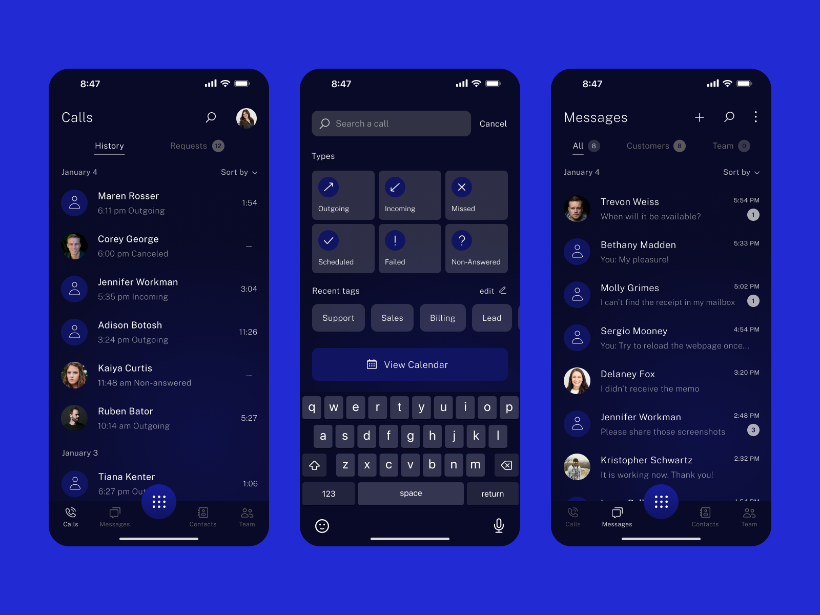Design concept for the CRM mobile app by Lyuba on Dribbble