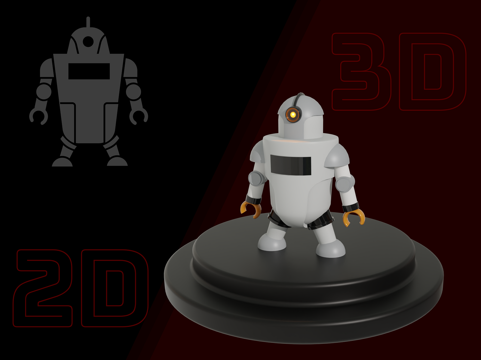 3D Robot by Ali Vaziri on Dribbble