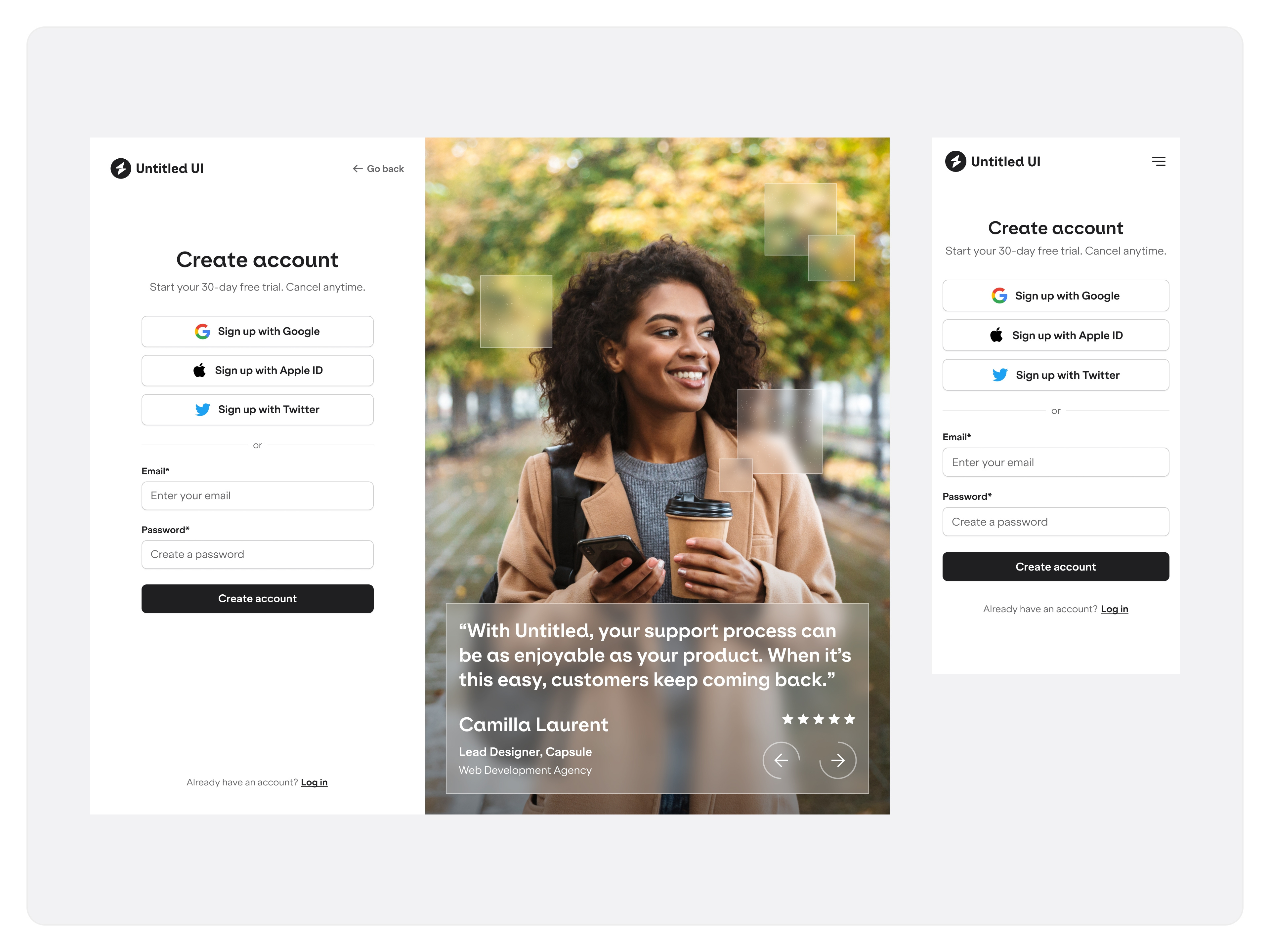Create account — Untitled UI by Jordan Hughes® on Dribbble